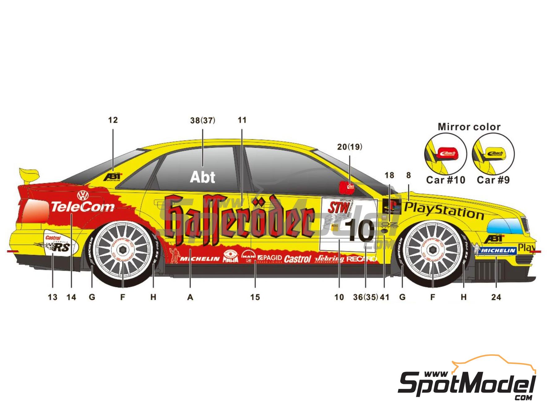 SK Decals SK24153: Marking / livery 1/24 scale - Audi A4 Quattro Abt ...