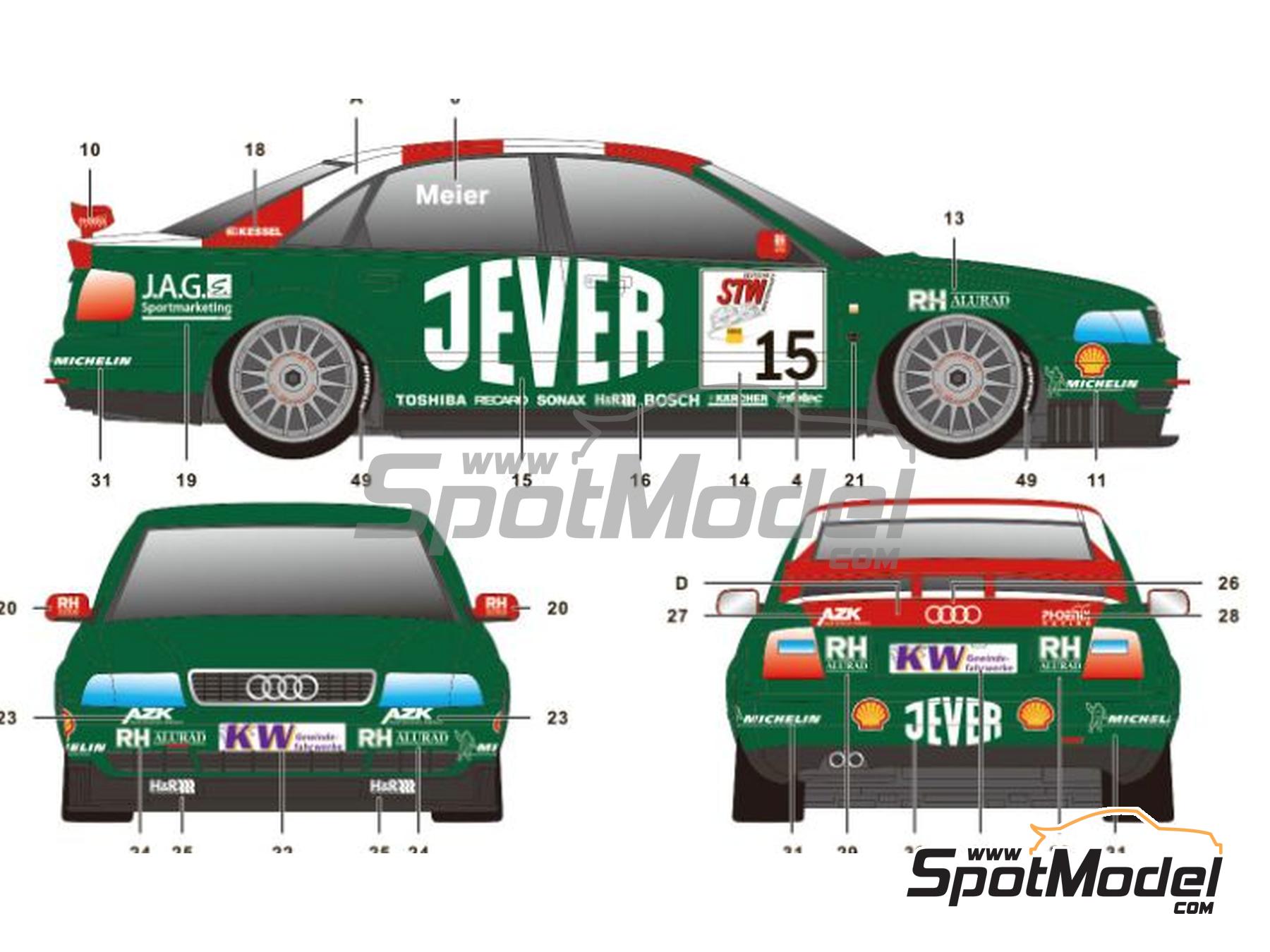 SK Decals SK24154: Marking / livery 1/24 scale - Audi A4 Quattro AZK ...