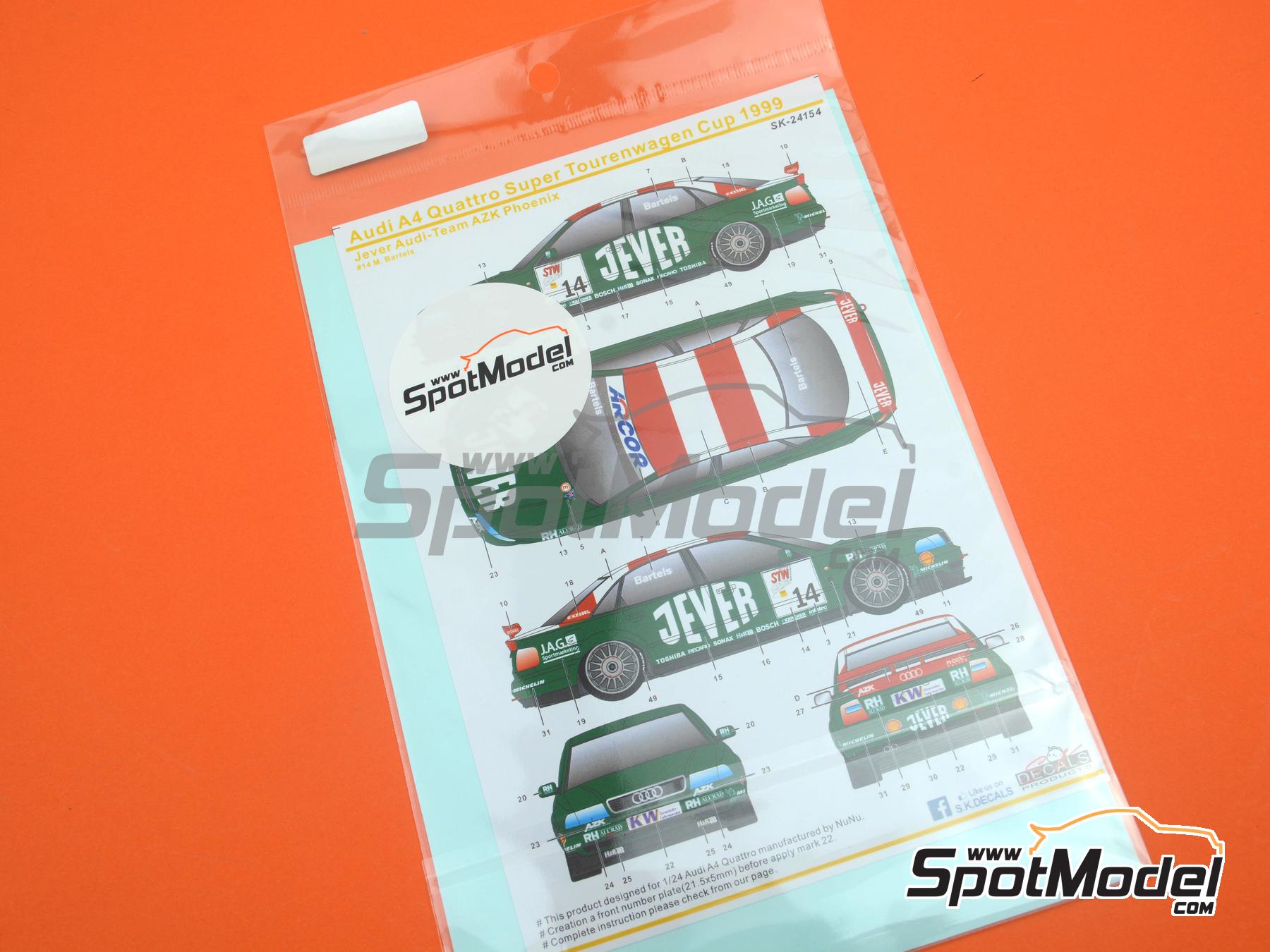 SK Decals SK24154: Marking / livery 1/24 scale - Audi A4 Quattro AZK ...