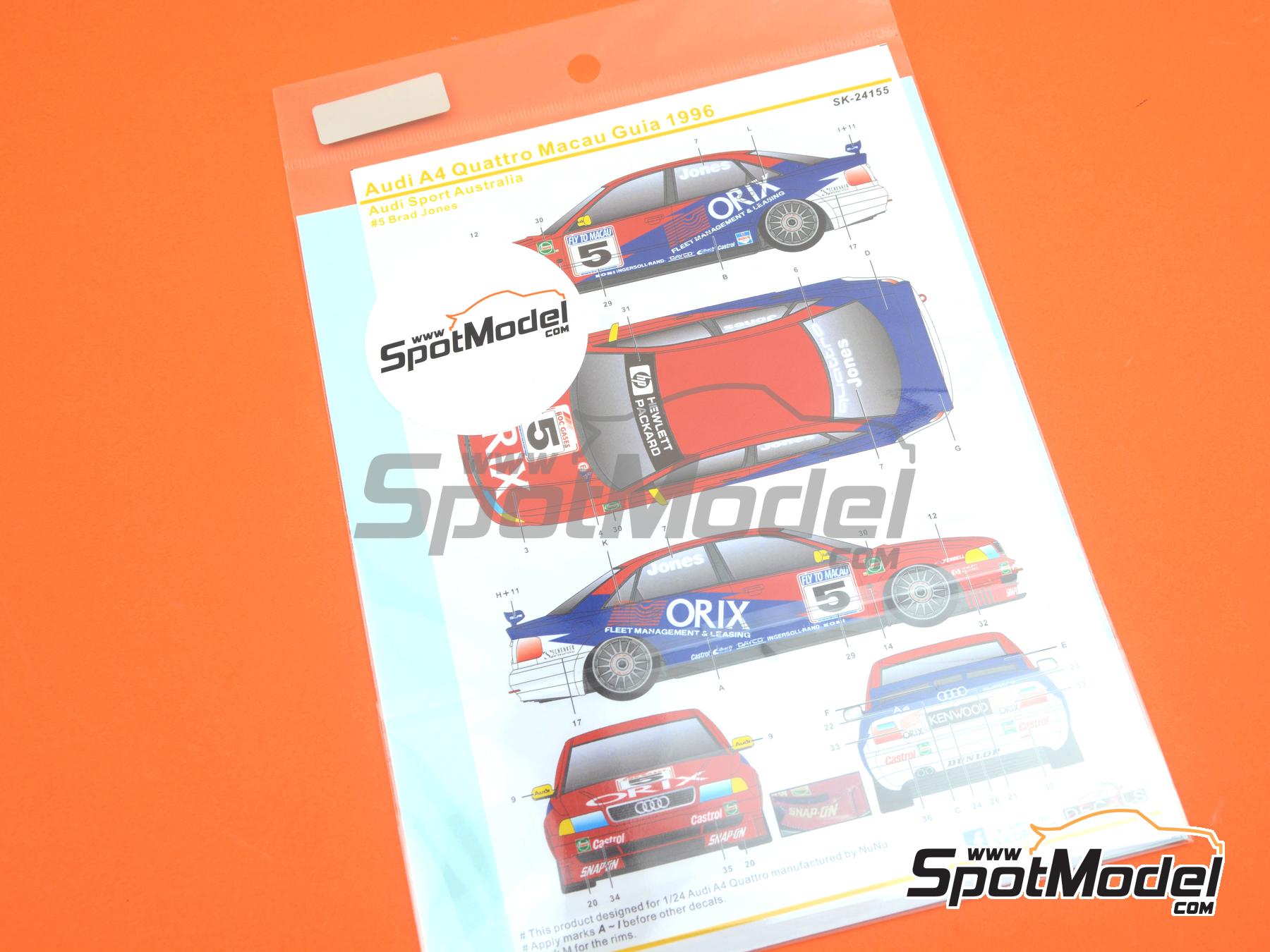 SK Decals SK24155: Marking / livery 1/24 scale - Audi A4 Quattro Audi ...