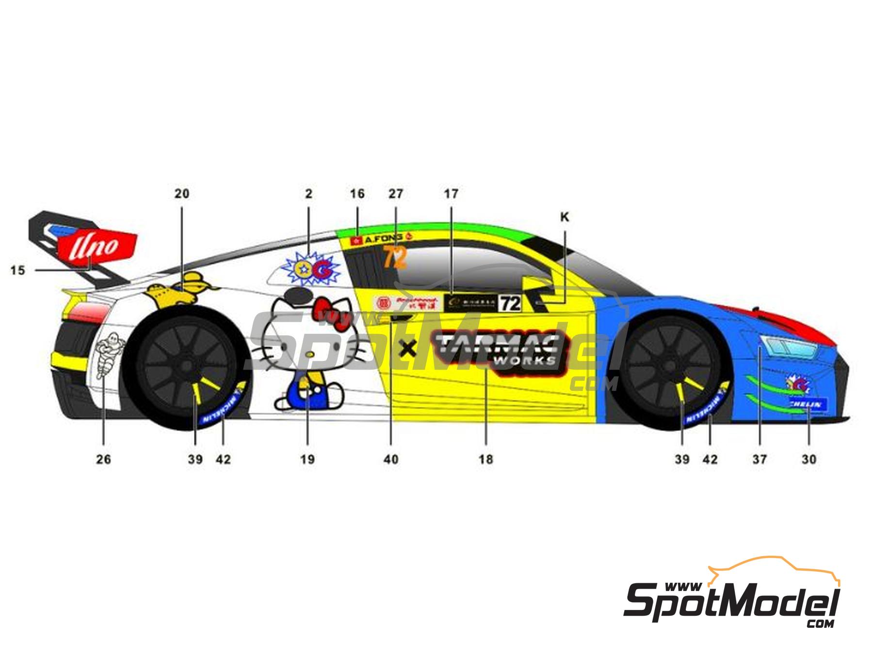 SK Decals SK24159: Marking / livery 1/24 scale - Audi R8 LMS Evo II GT3 ...