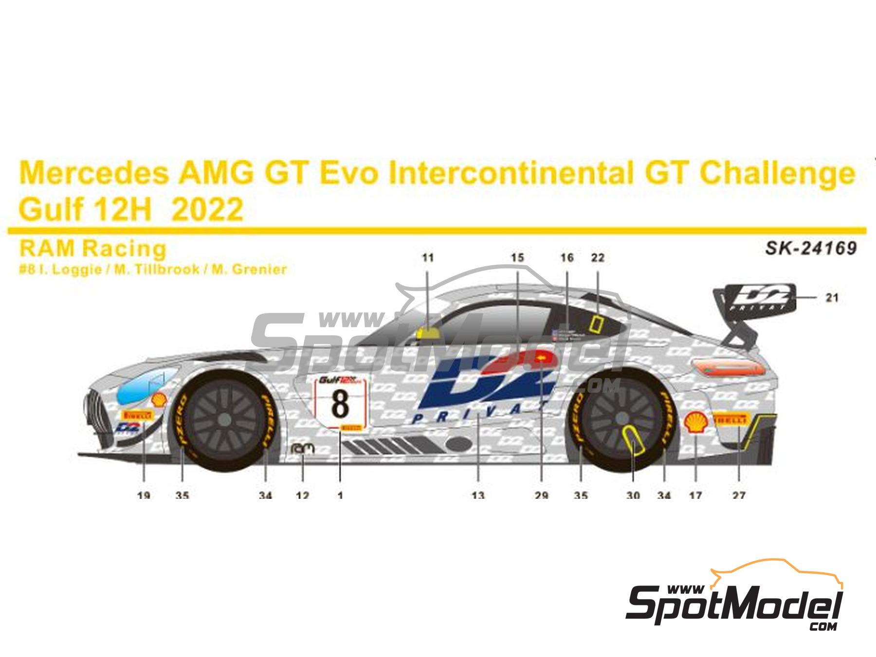 SK Decals SK24169: Marking / livery 1/24 scale - Mercedes AMG GT3 Evo ...