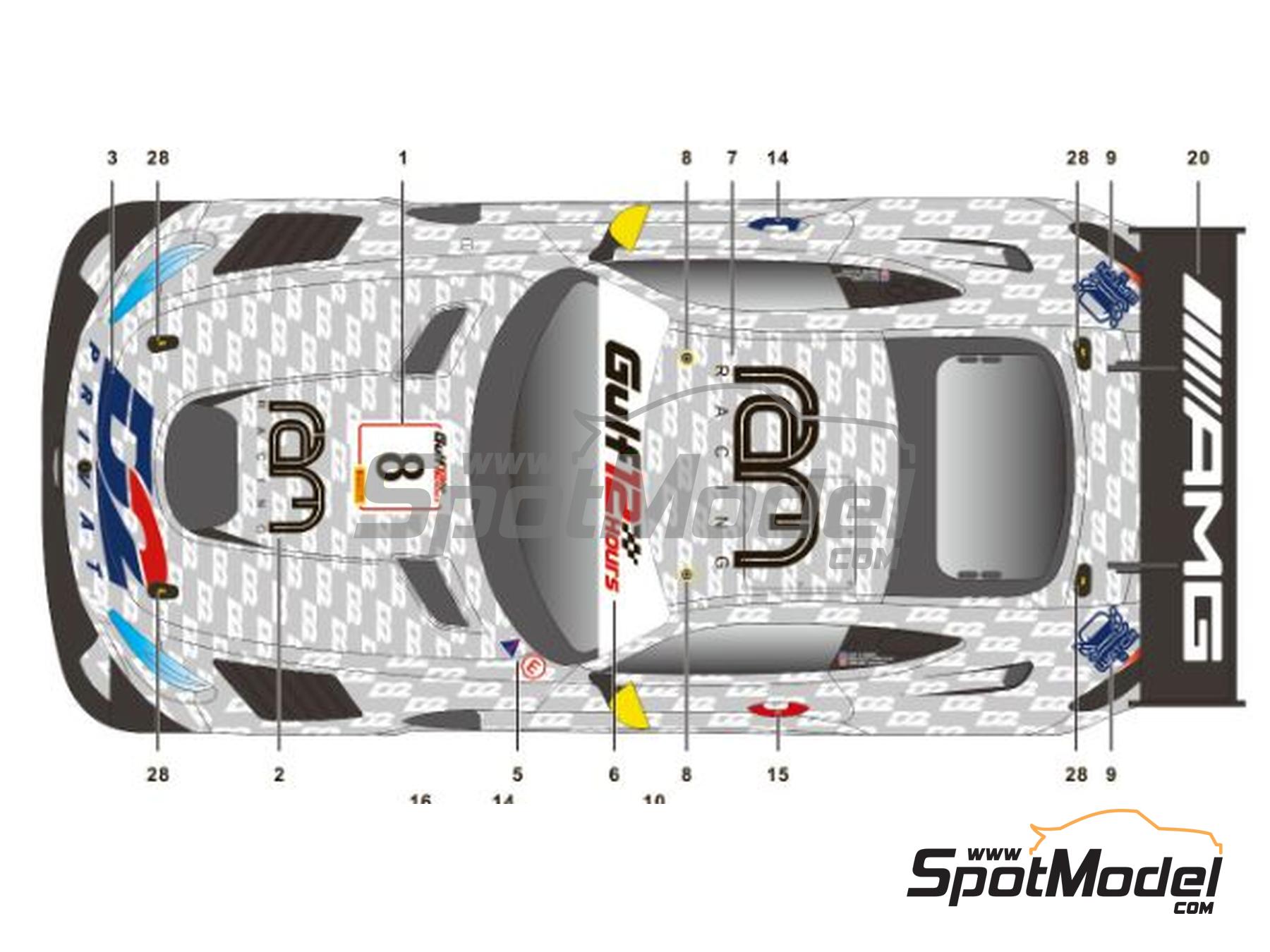 SK Decals SK24169: Marking / livery 1/24 scale - Mercedes AMG GT3 Evo ...
