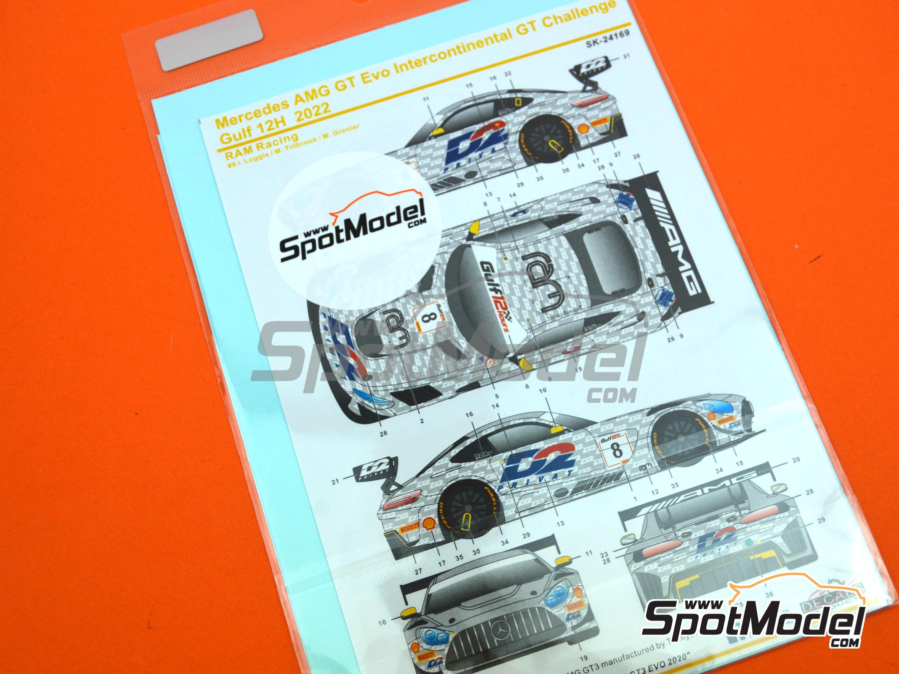 SK Decals SK24169: Marking / livery 1/24 scale - Mercedes AMG GT3 Evo ...
