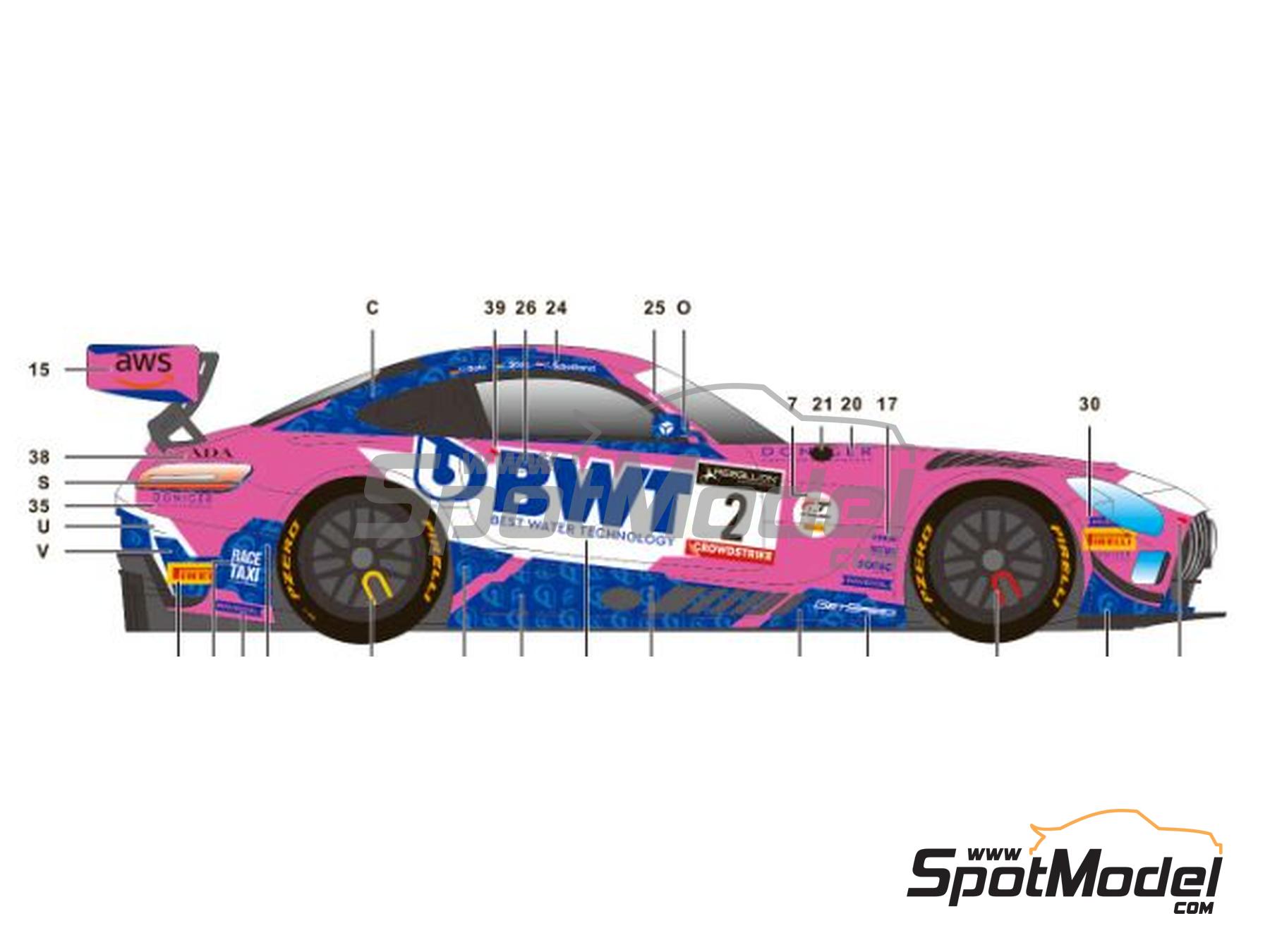 SK Decals SK24173: Marking / livery 1/24 scale - Mercedes AMG GT3 Evo ...