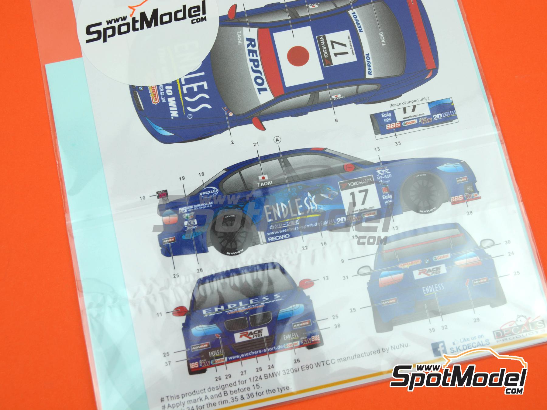 SK Decals SK24178: Marking / livery 1/24 scale - BMW 320si E90 Liqui ...