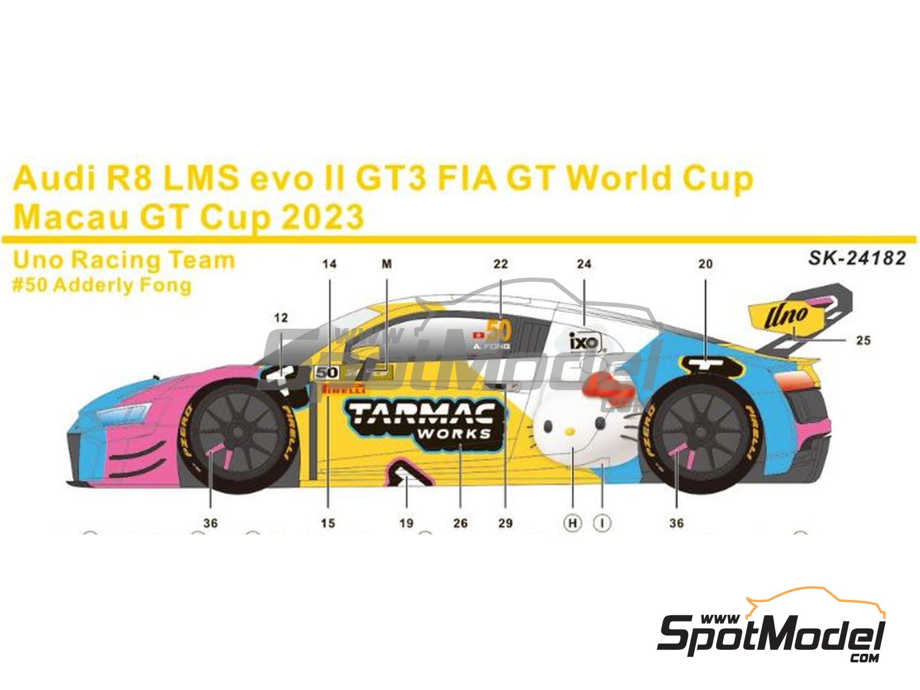 SK Decals SK24182: Marking / livery 1/24 scale - Audi R8 LMS Evo II GT3 ...
