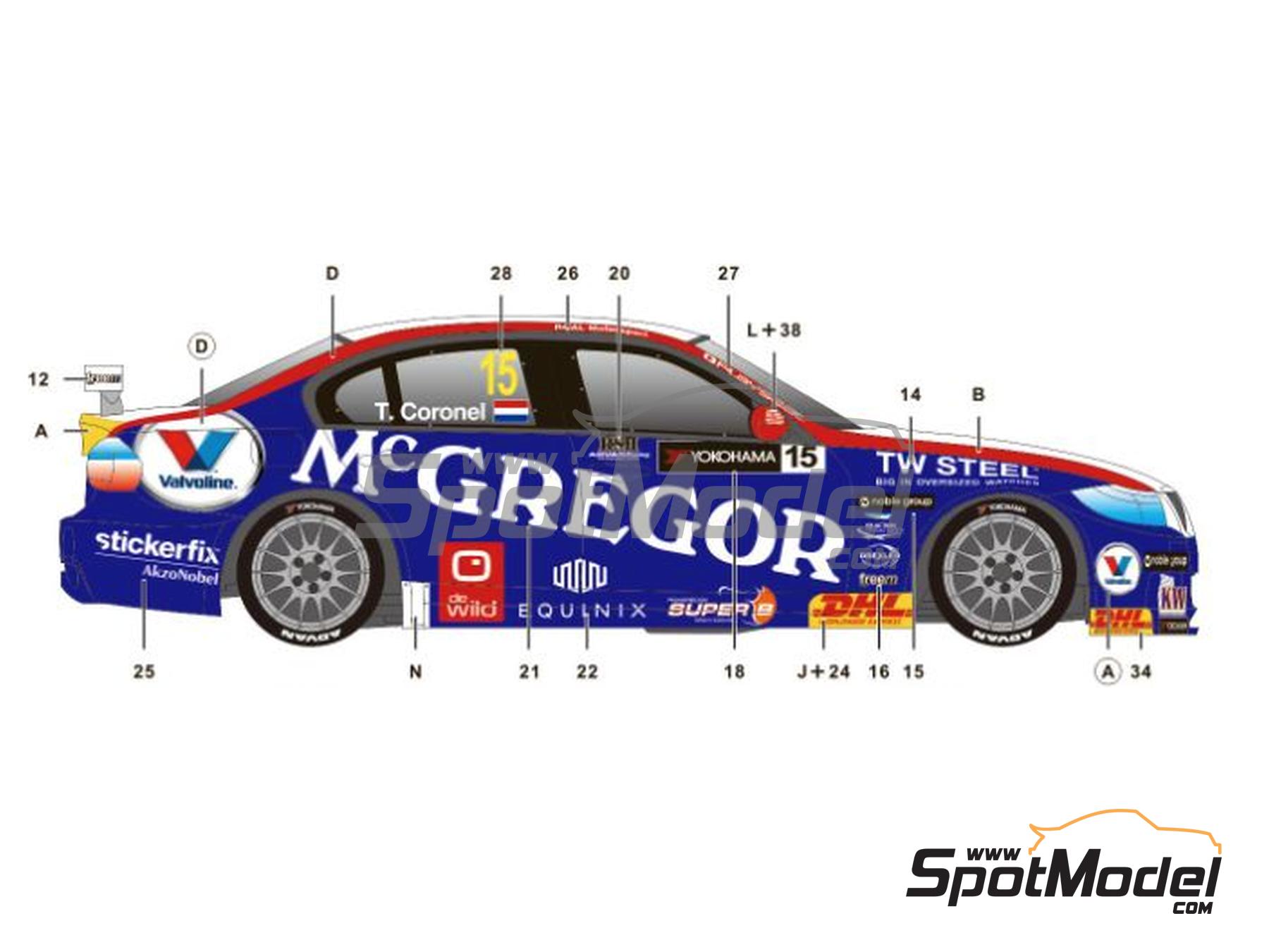 SK Decals SK24184: Marking / livery 1/24 scale - BMW 320si E90 ROAL ...