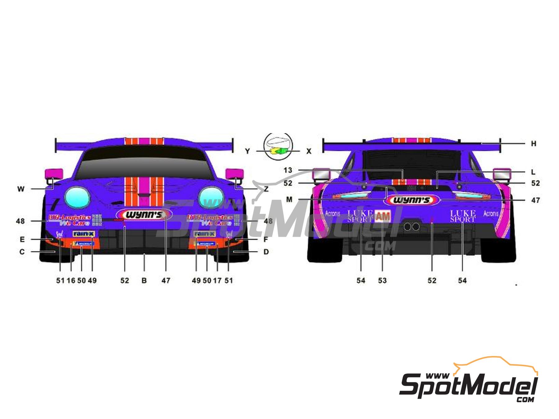 SK Decals SK24191: Marking / livery 1/24 scale - Porsche 911 GT3 RSR ...