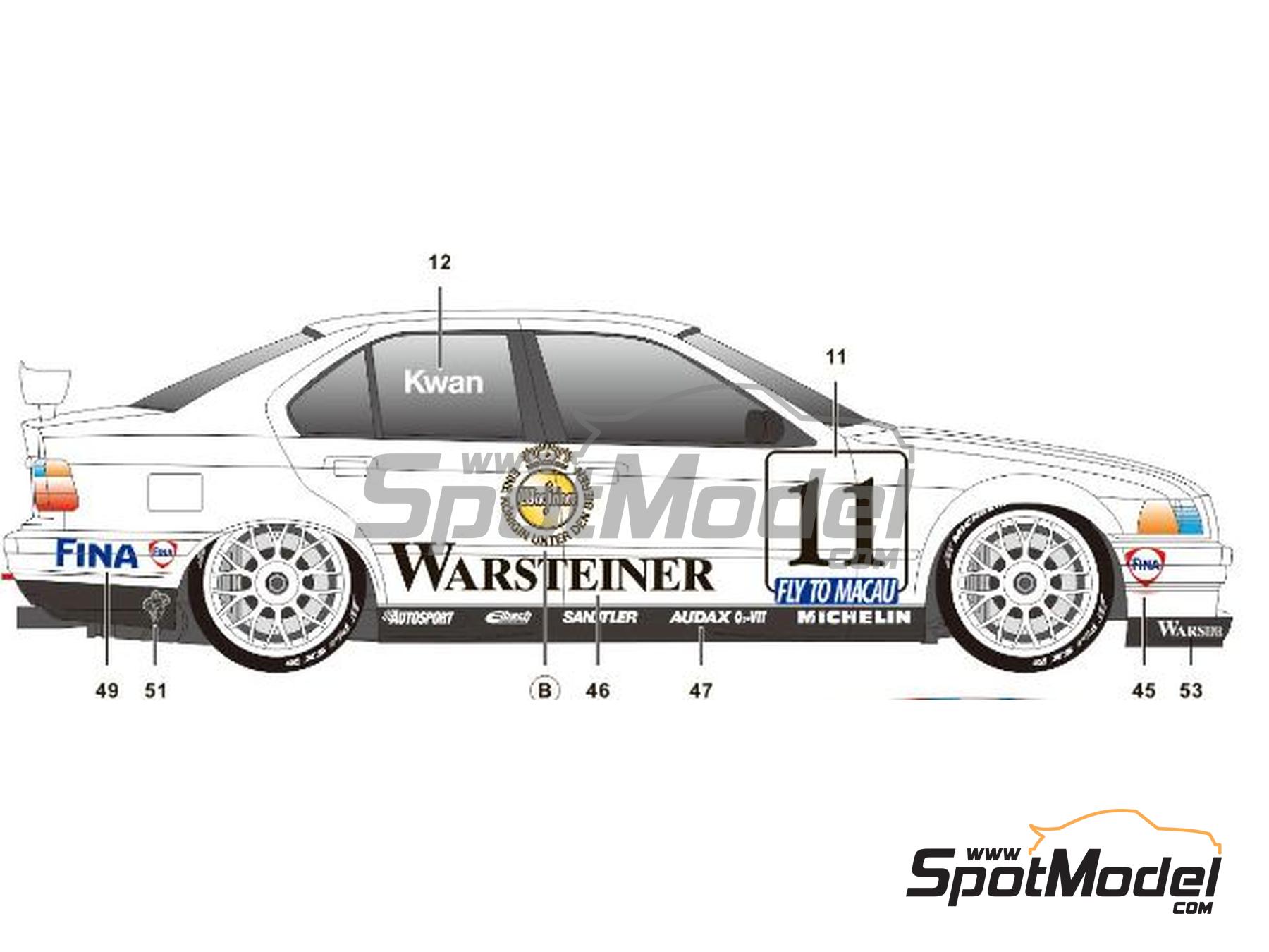 SK Decals SK24193: Marking / livery 1/24 scale - BMW 320i E36 Schnitzer ...