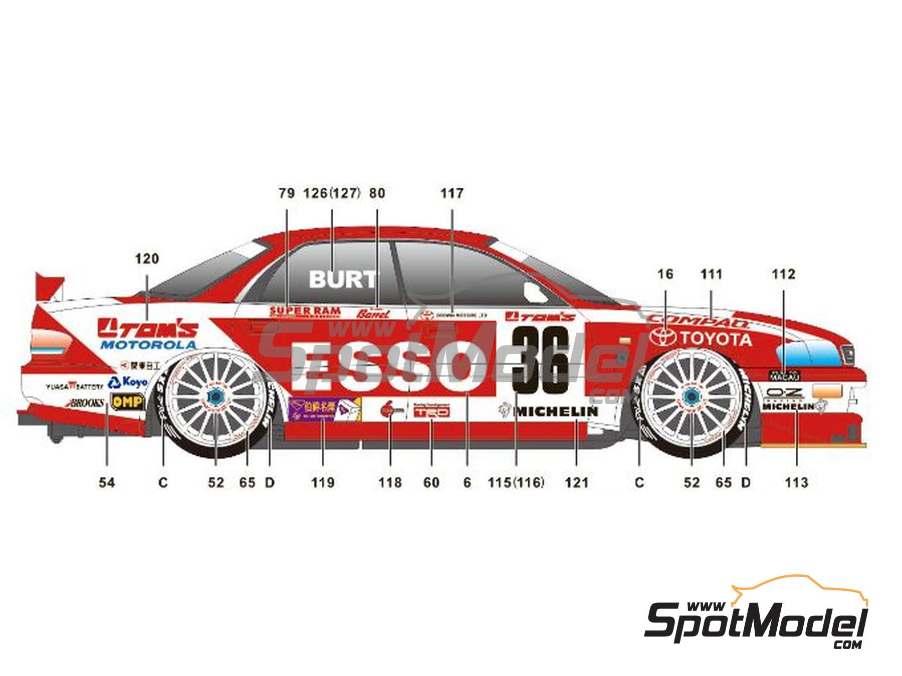 SK Decals SK24194: Marking / livery 1/24 scale - Toyota Corona Exiv Tom ...