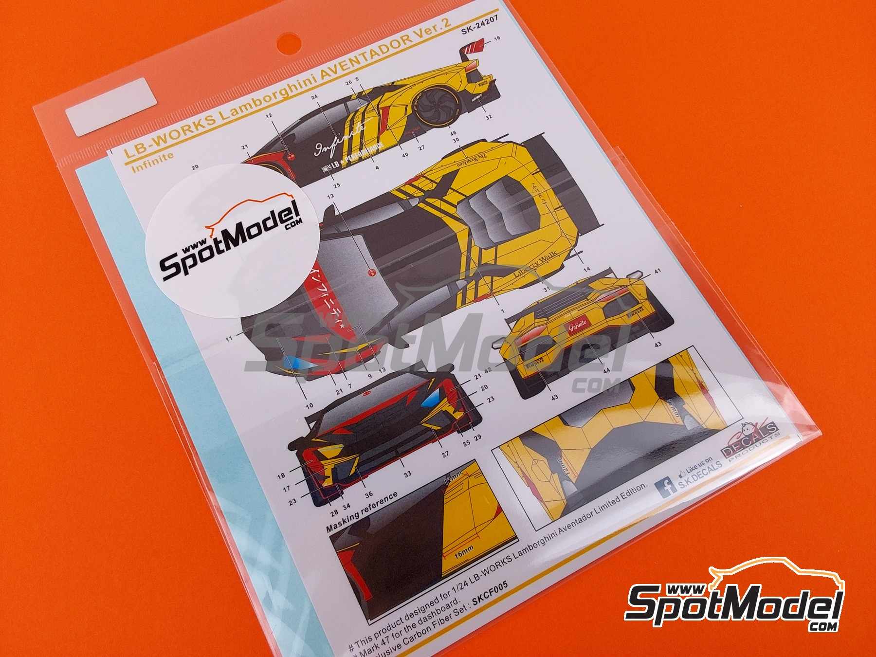 SK Decals SK24207: Marking / livery 1/24 scale - Lamborghini Aventador ...