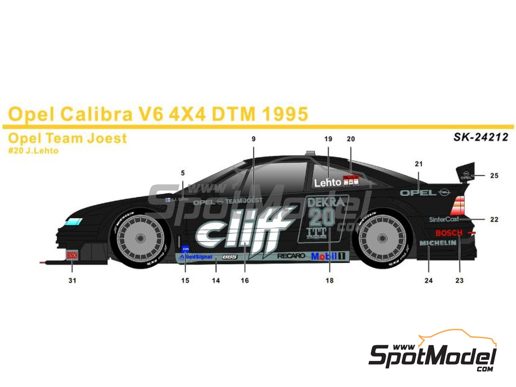 SK Decals SK-24212: Marking / livery 1/24 scale - Opel Calibra V6 4X4 ...