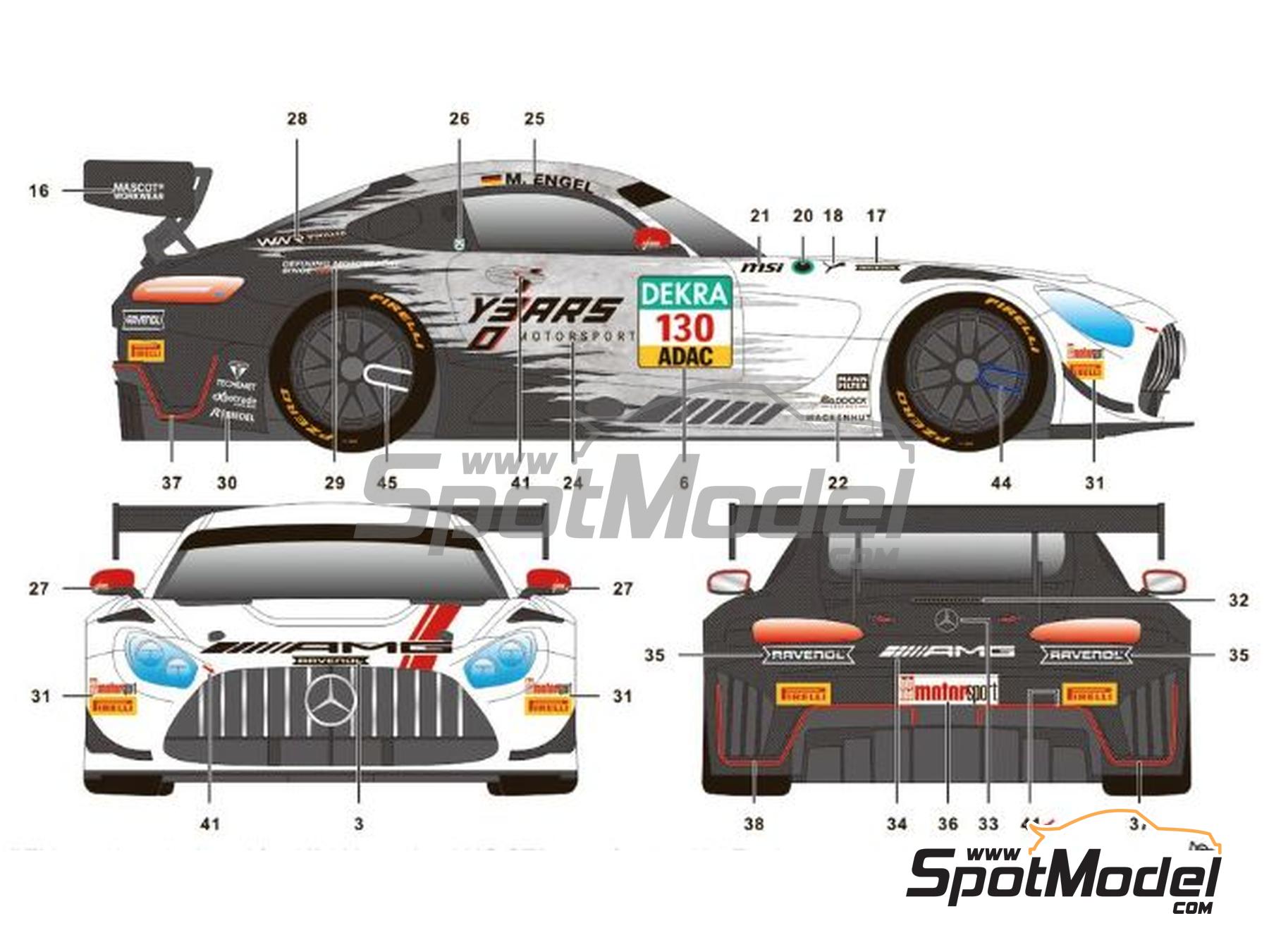 SK Decals SK-24220: Marking / livery 1/24 scale - Mercedes AMG GT3 Evo ...