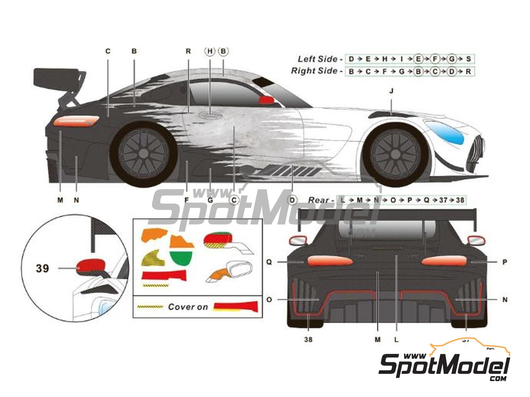 SK Decals SK-24220: Marking / livery 1/24 scale - Mercedes AMG GT3 Evo ...
