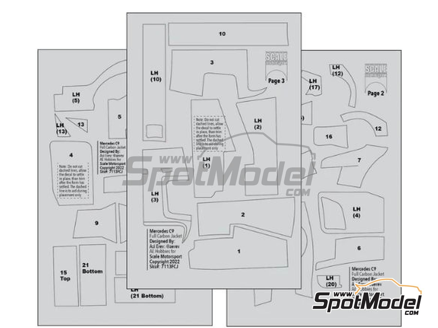 Scale Motorsport 71132: Carbon fibre pattern decal set 1/24 scale ...