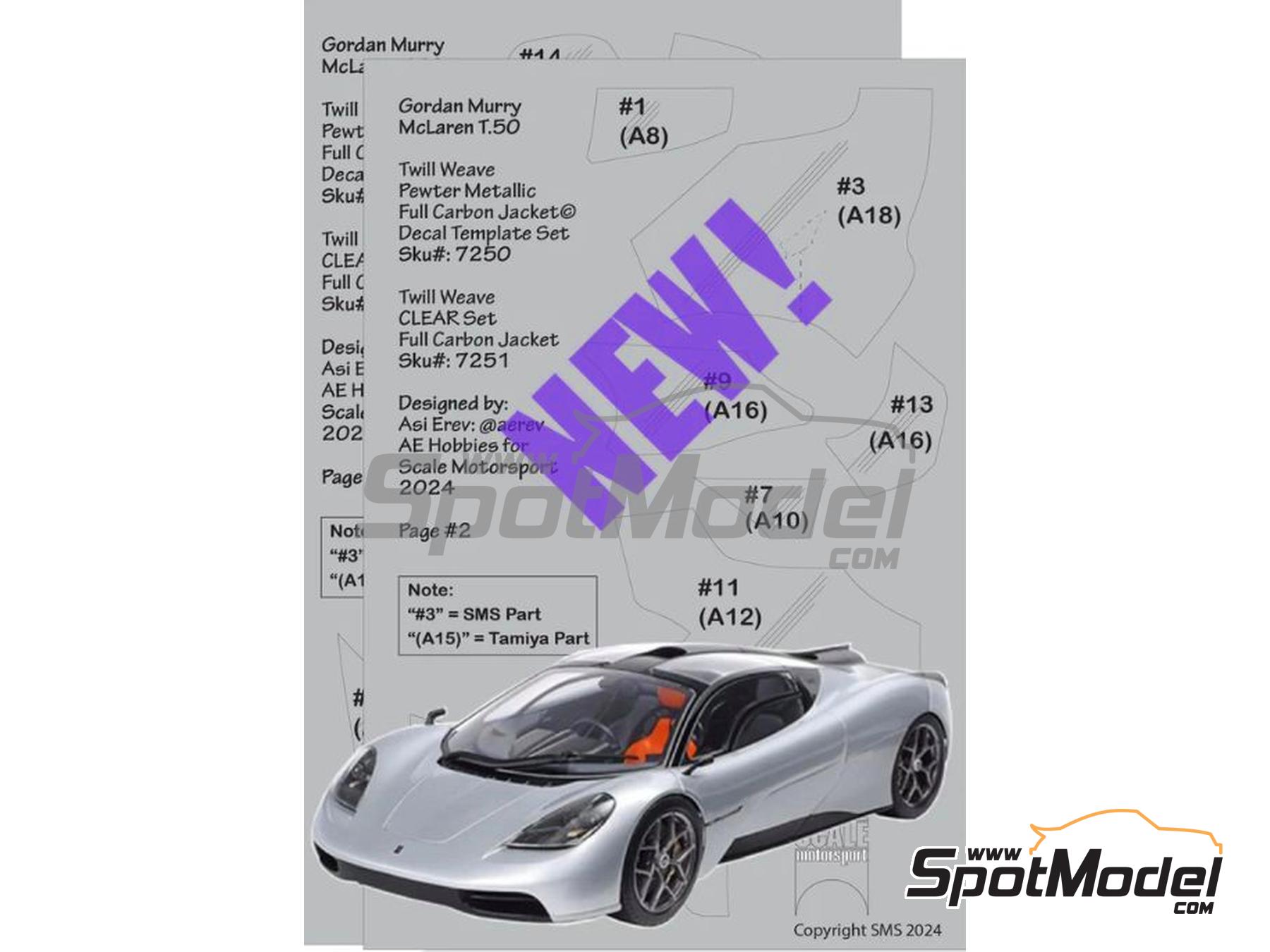 Scale Motorsport 7250: Carbon fibre pattern decal set 1/24 scale ...