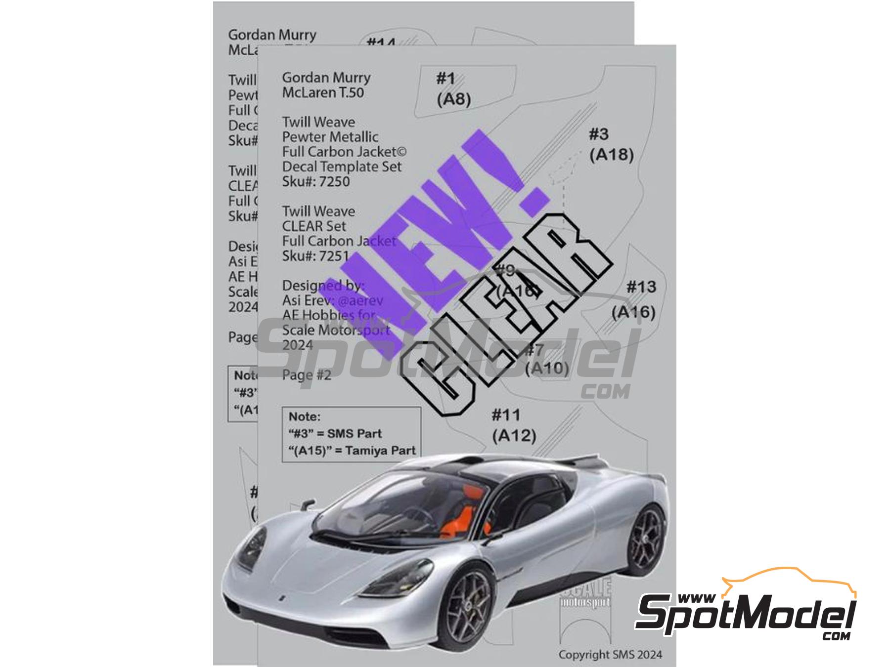 Scale Motorsport 7251: Carbon fibre pattern decal set 1/24 scale ...