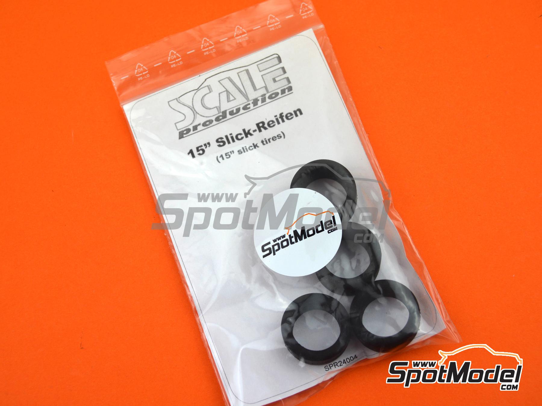 Scale Production SPR24004: Tyre set 1/24 scale - Slicks 15 inches set 1 ...