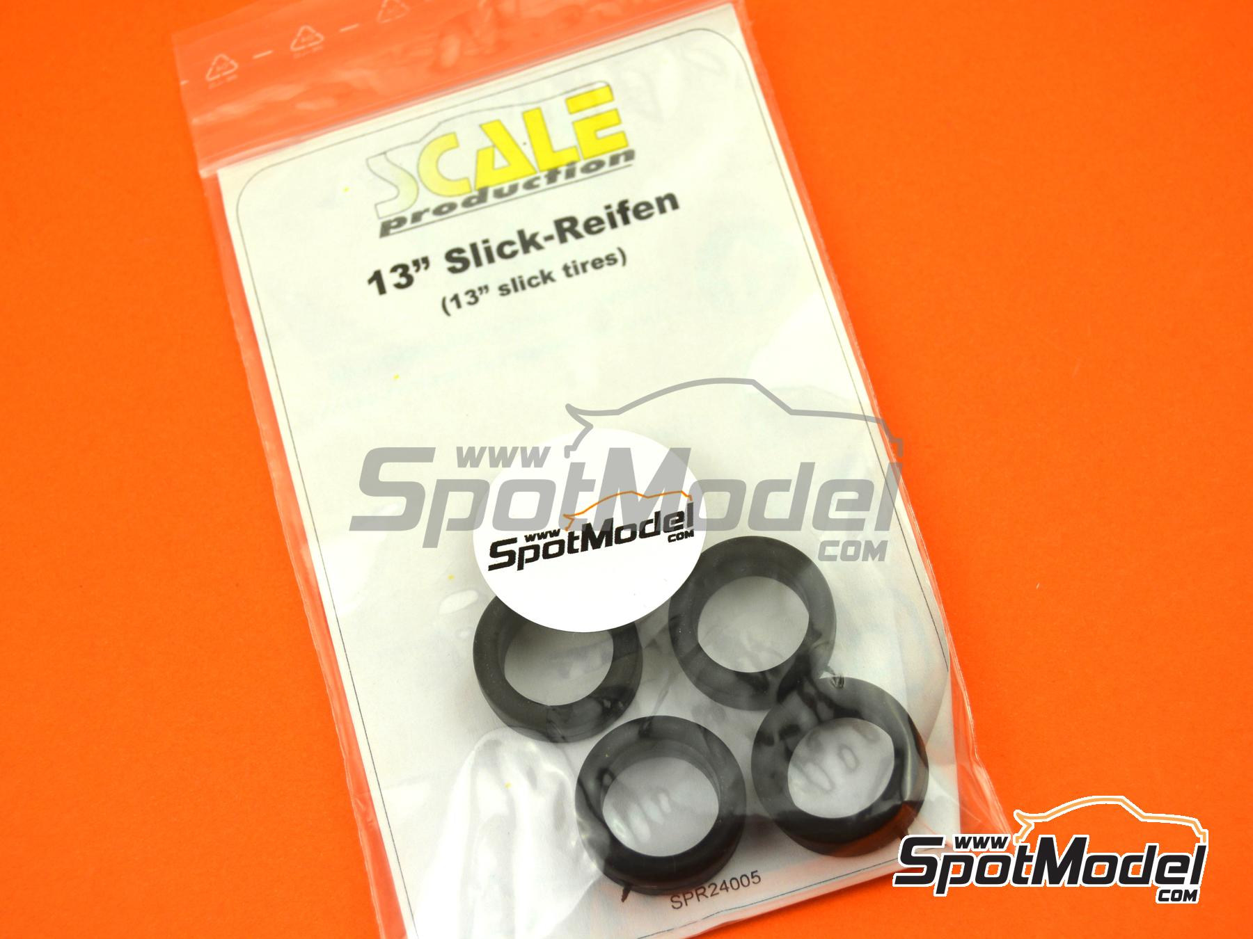 Scale Production SPR24005: Tyre set 1/24 scale - Slicks 13 inches - 4 ...