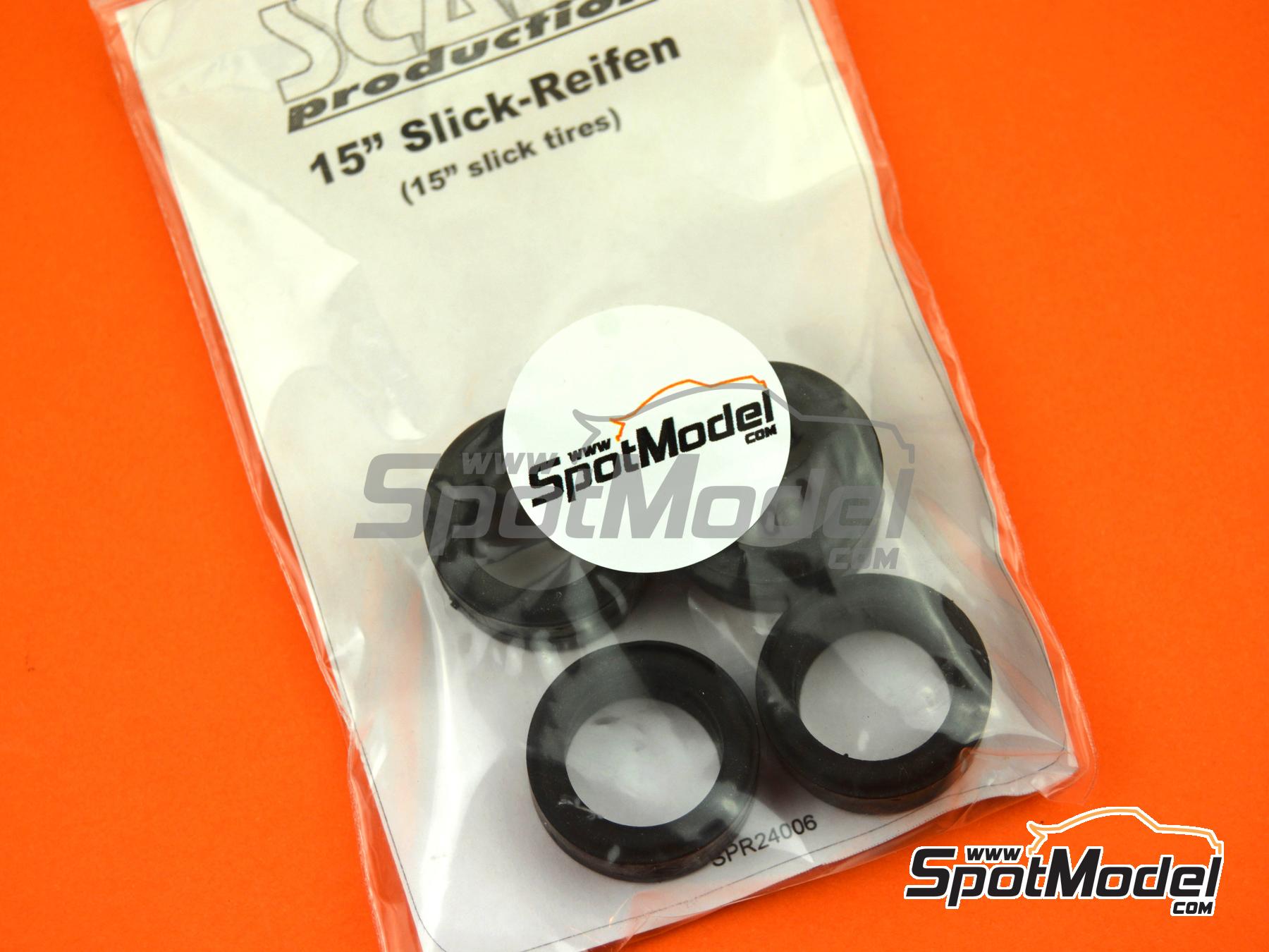Scale Production SPR24006: Tyre set 1/24 scale - Slicks 15 inches set 2 ...
