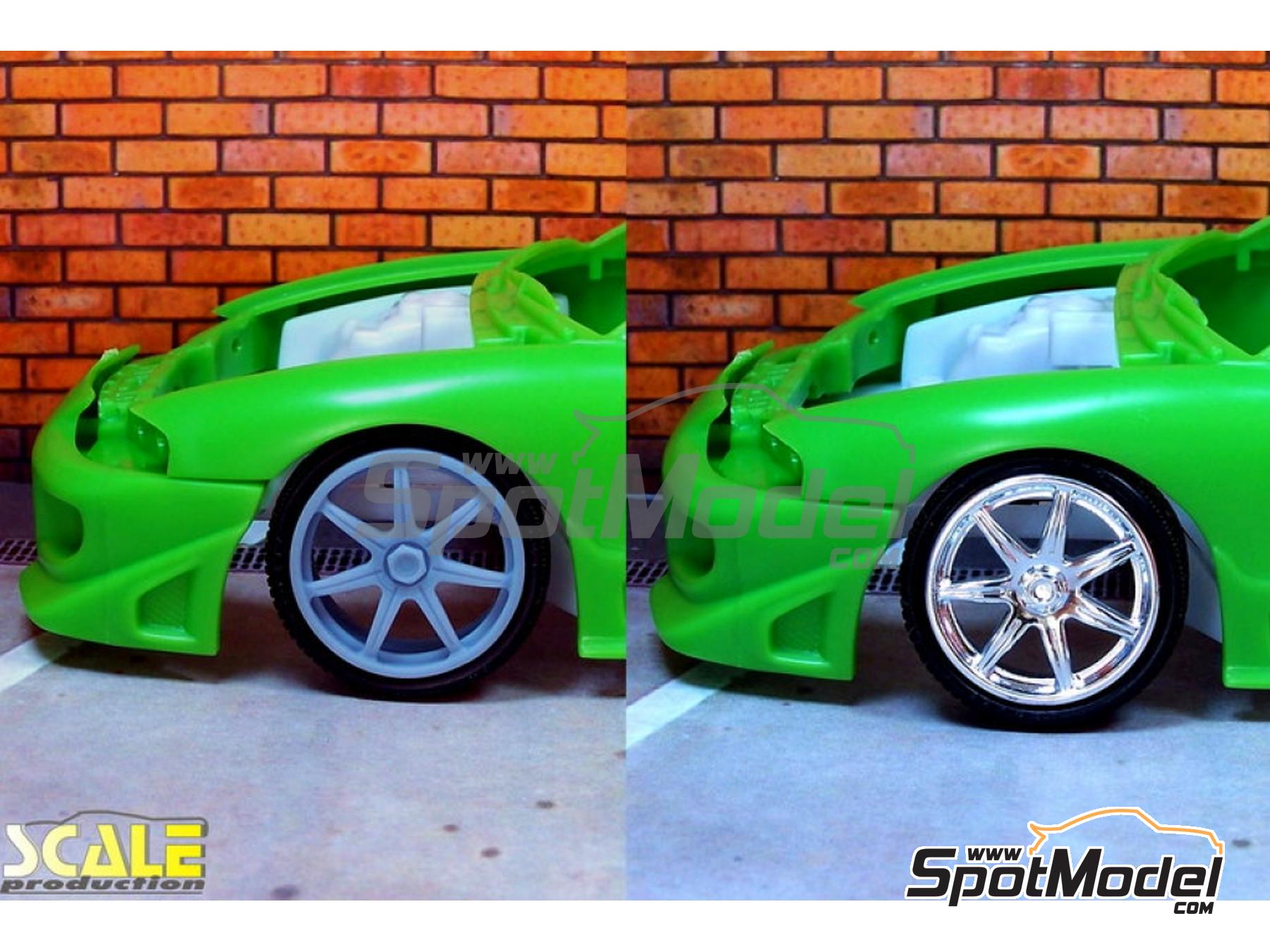 Scale Production SPRF24174#1+TYRES: Rims and tyres set 1/24 scale - 18 ...