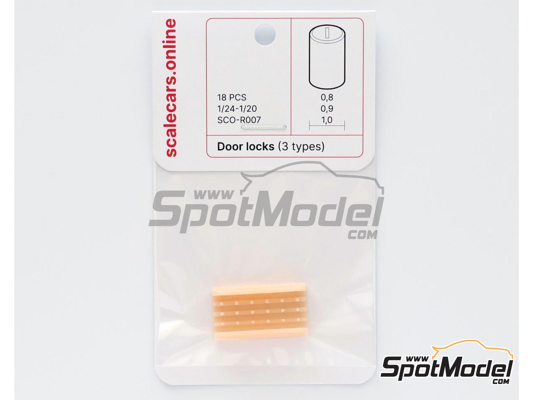Scalecars.Online SCO-R007: Detail 1/24 scale - Door locks - 18 units ...
