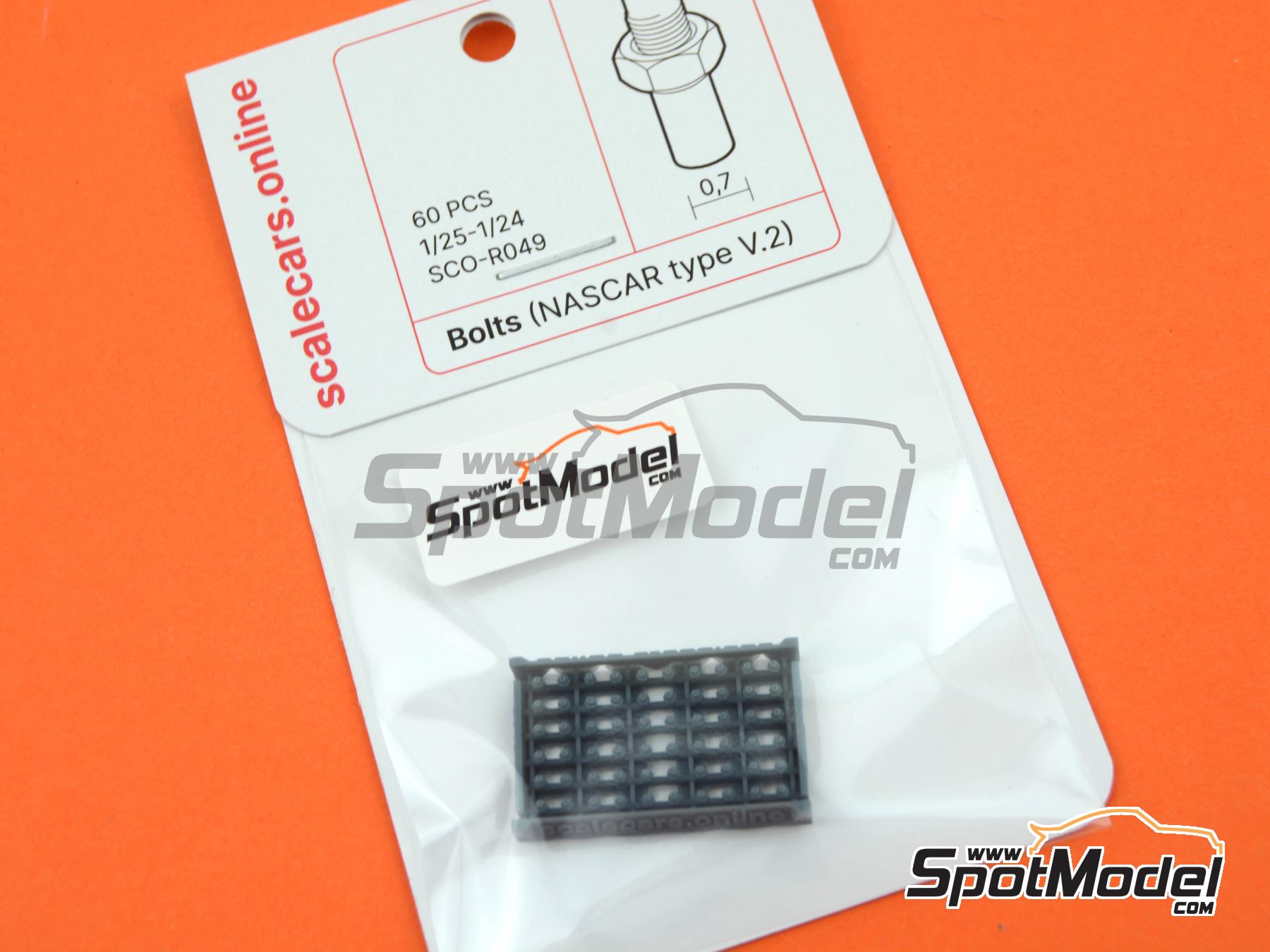 Scalecars.Online SCO-R049: Nuts 1/24 scale - Bolts NASCAR type 2 - for ...