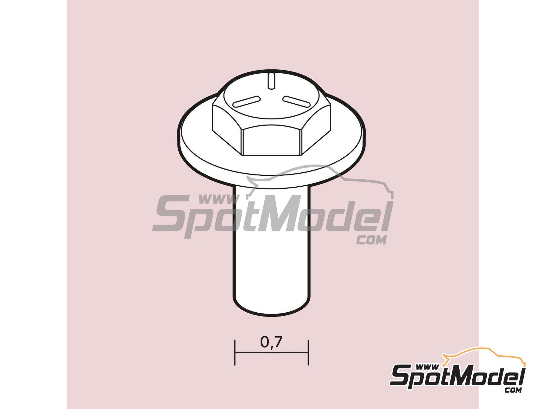 Scalecars.Online SCO-R058: Fasteners 1/24 scale - Hexagonal bolts V.6 ...