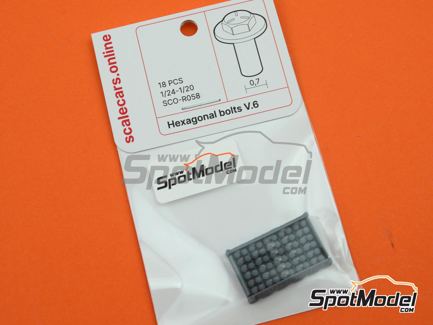 Scalecars.Online SCO-R058: Fasteners 1/24 scale - Hexagonal bolts V.6 ...