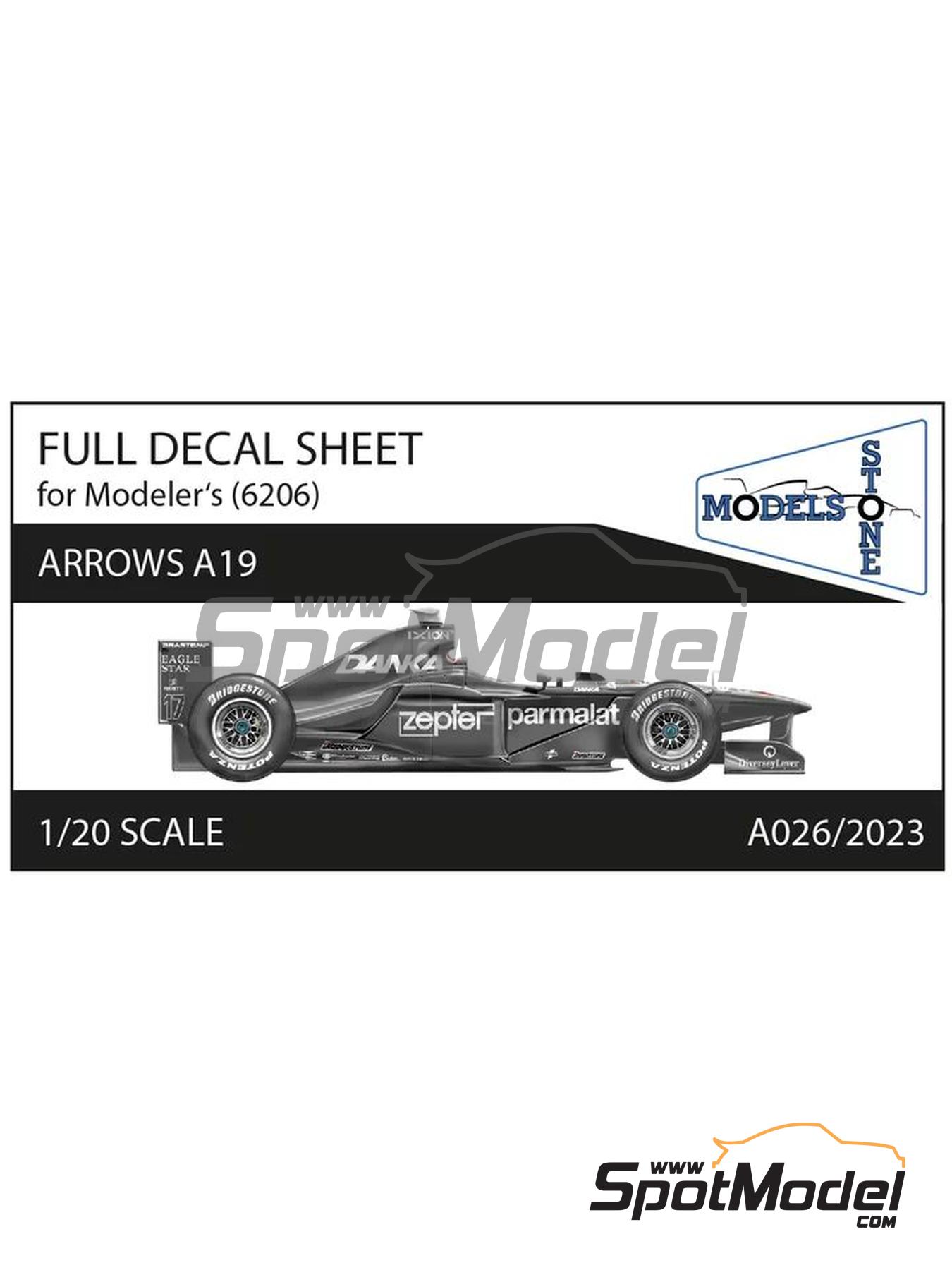 Stone Models A026/2023: Marking / livery 1/20 scale - Arrows A19 ...