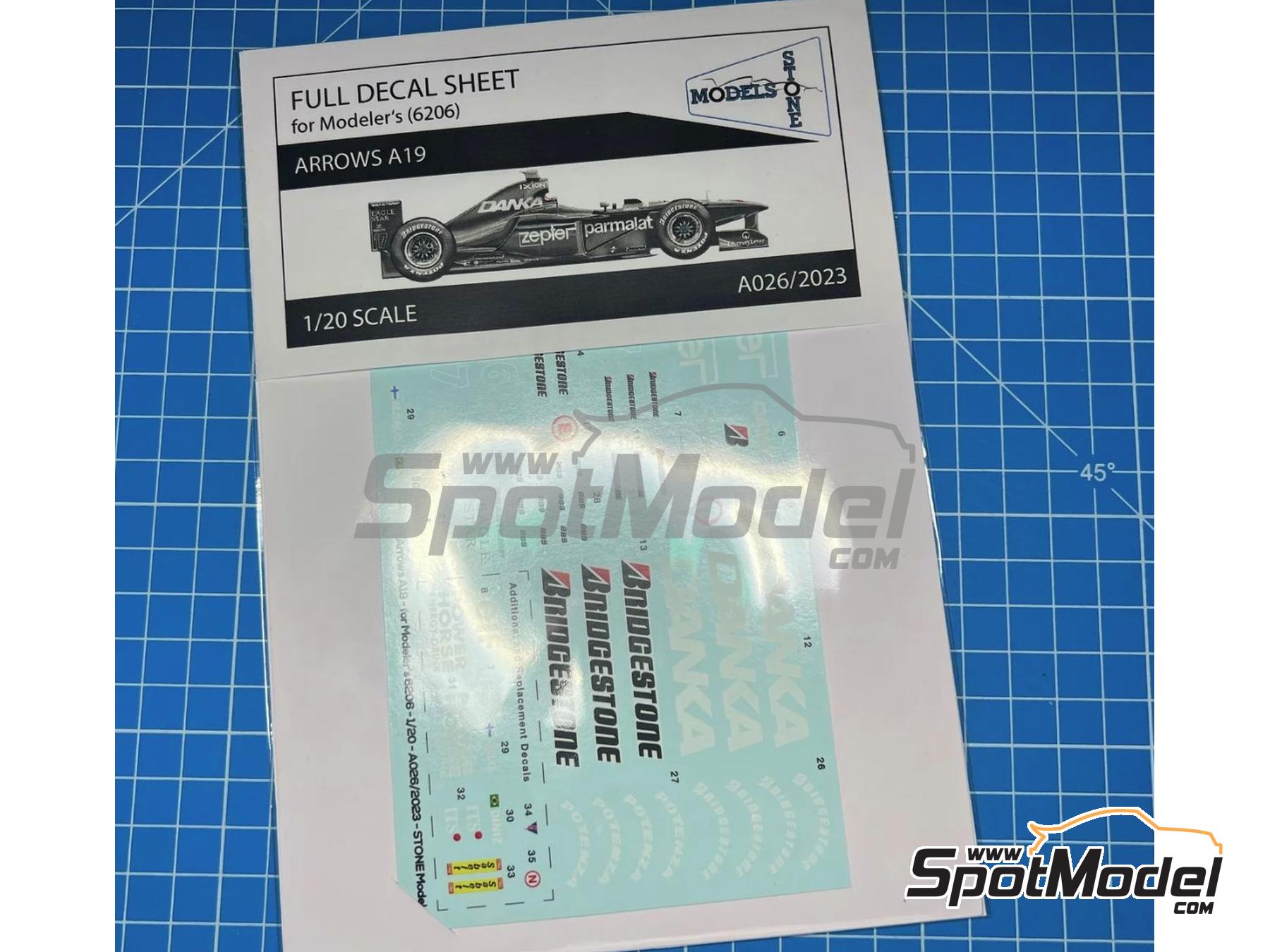 Stone Models A026/2023: Marking / livery 1/20 scale - Arrows A19 ...