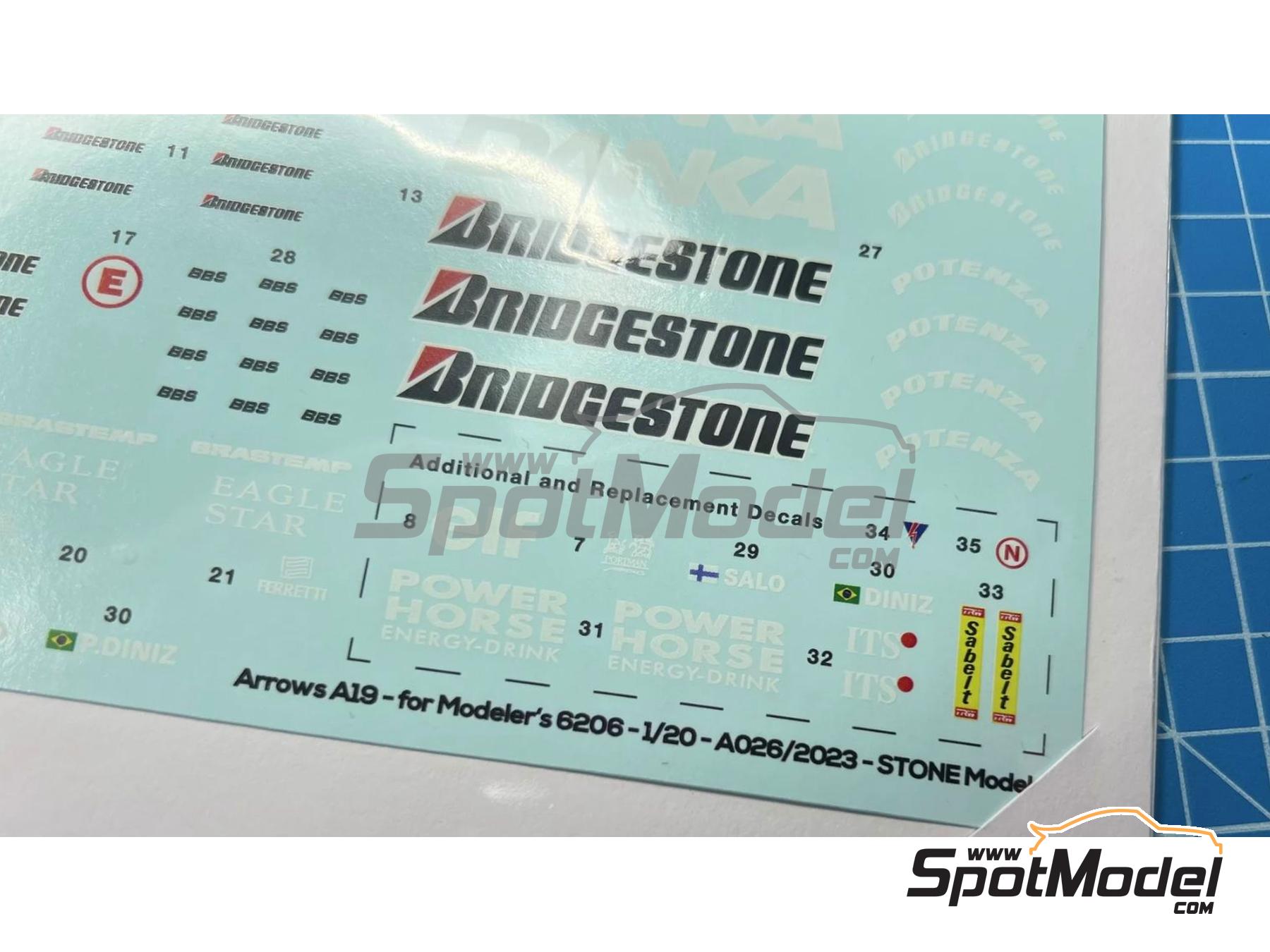 Stone Models A026/2023: Marking / livery 1/20 scale - Arrows A19 ...