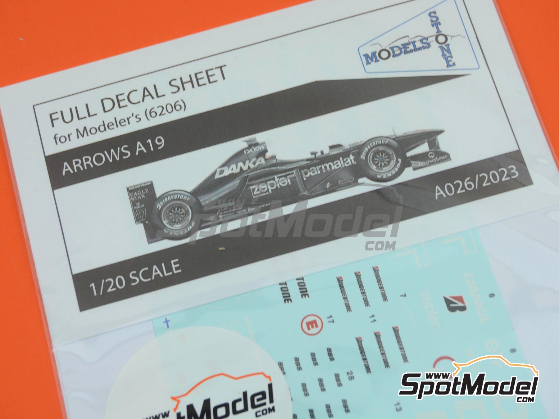 Stone Models A026/2023: Marking / livery 1/20 scale - Arrows A19 ...