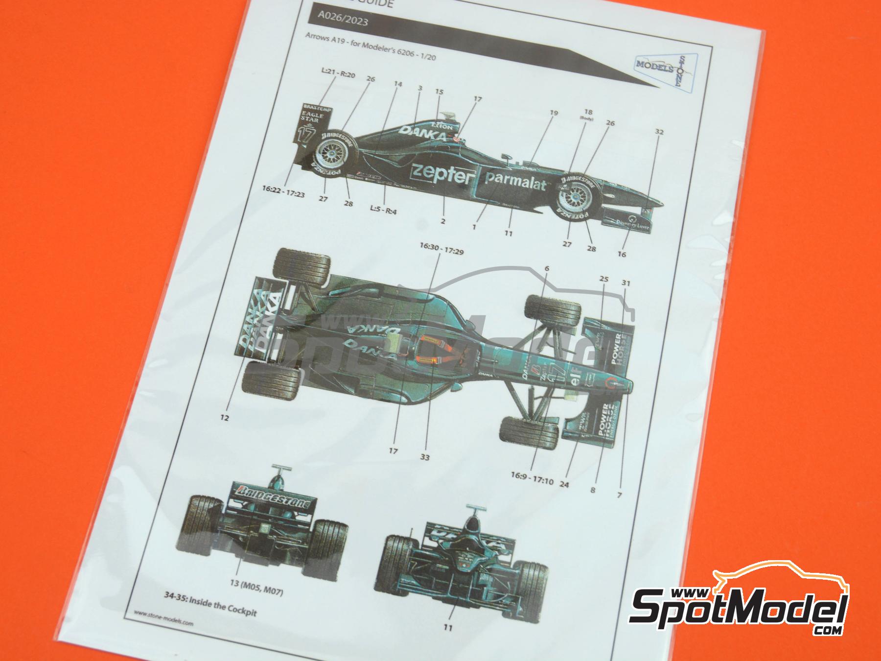 Stone Models A026/2023: Marking / livery 1/20 scale - Arrows A19 ...