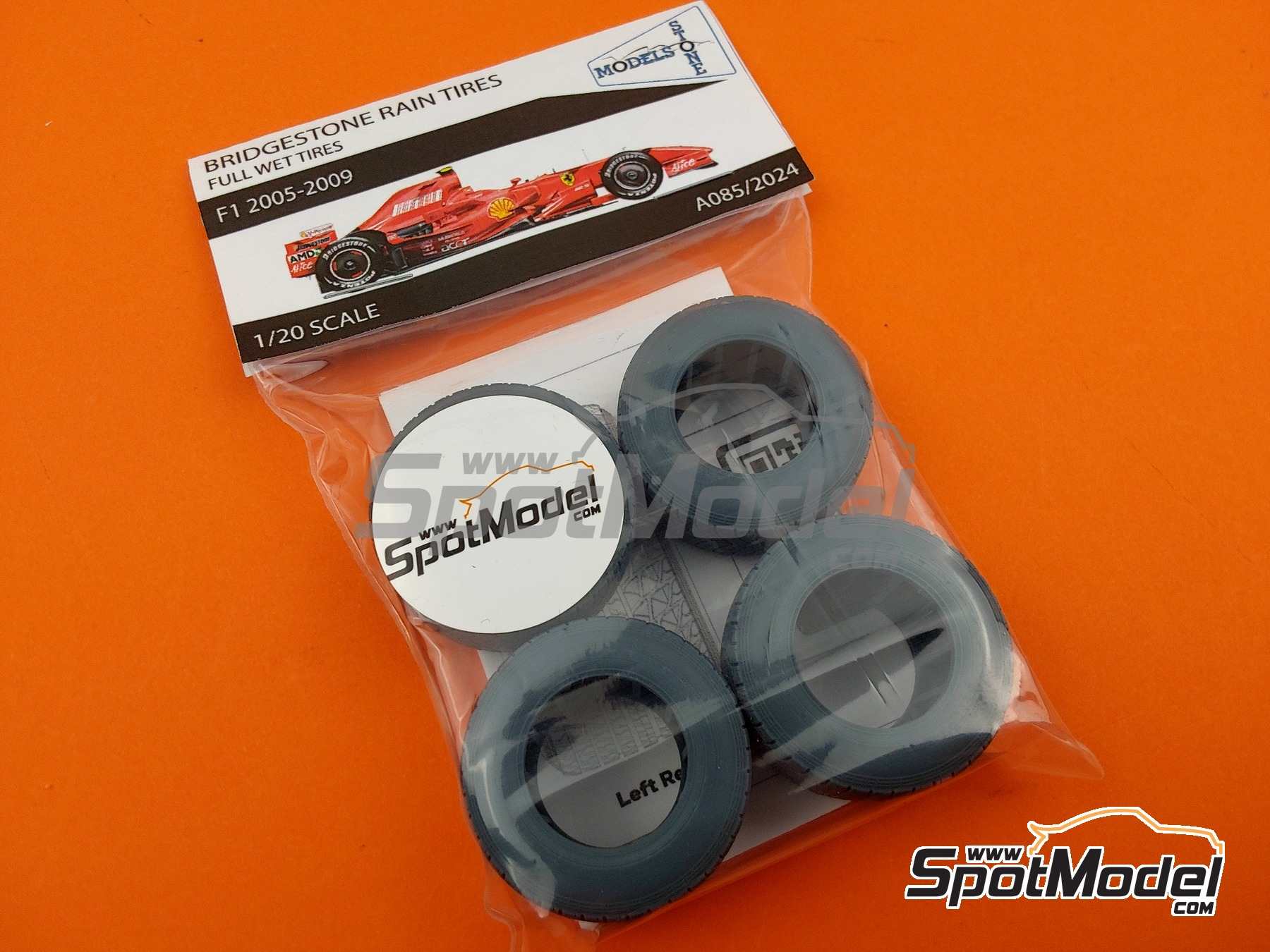Stone Models A085/2024: Tyre set 1/20 scale - Bridgestone Rain Tires ...