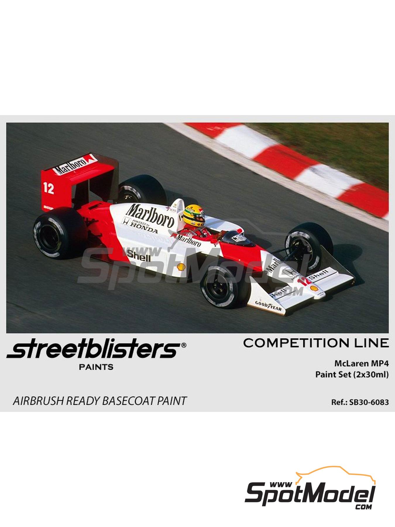 StreetBlisters SB30-6083: Paints set for airbrush McLaren MP4 Red White ...