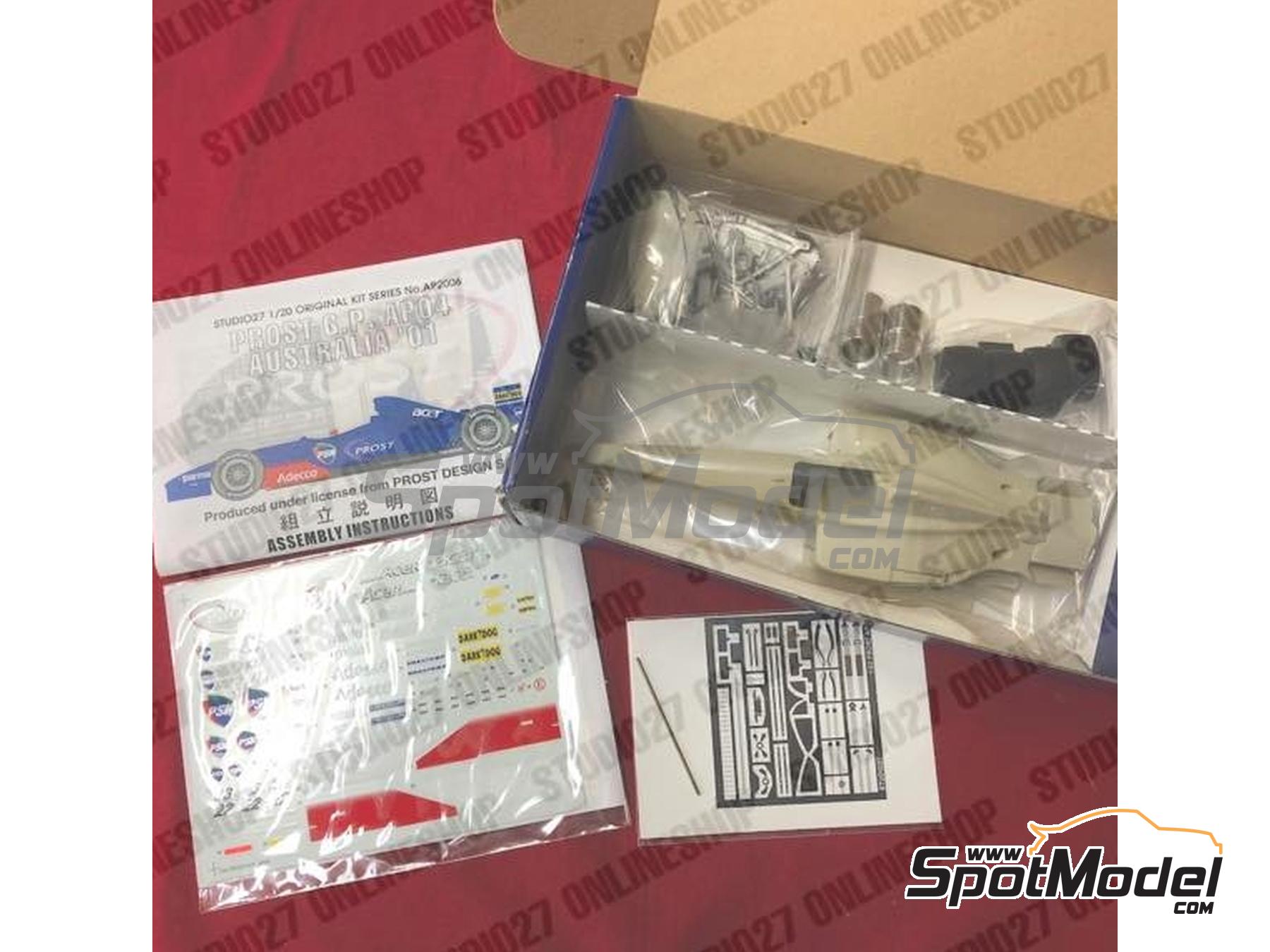 Studio27 AP2006: Car scale model kit 1/20 scale - Prost Acer AP04 sponsored by Adecco, PSM #22 ...