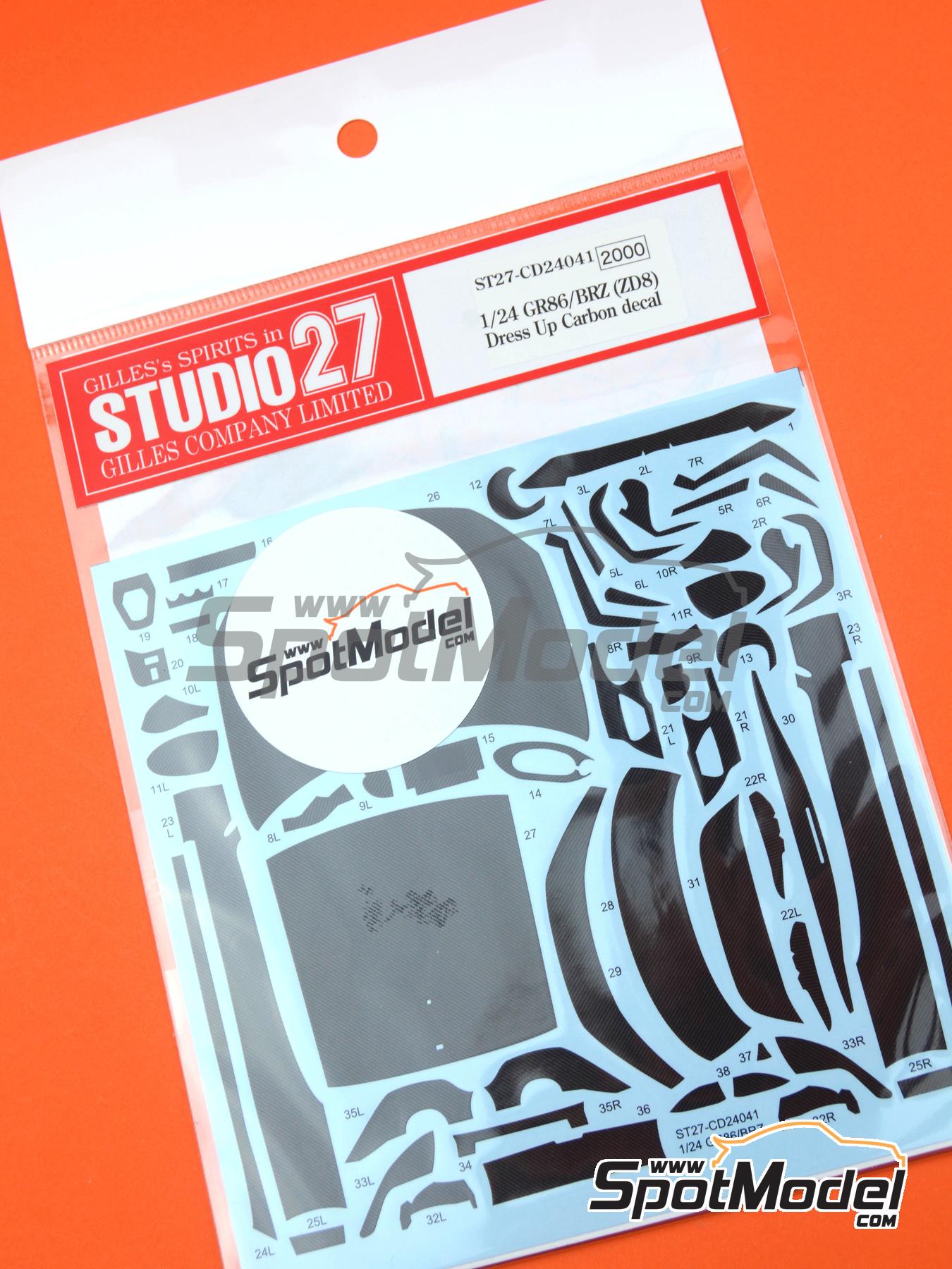 Studio27 CD24041: Carbon fibre pattern decal set 1/24 scale - Toyota ...