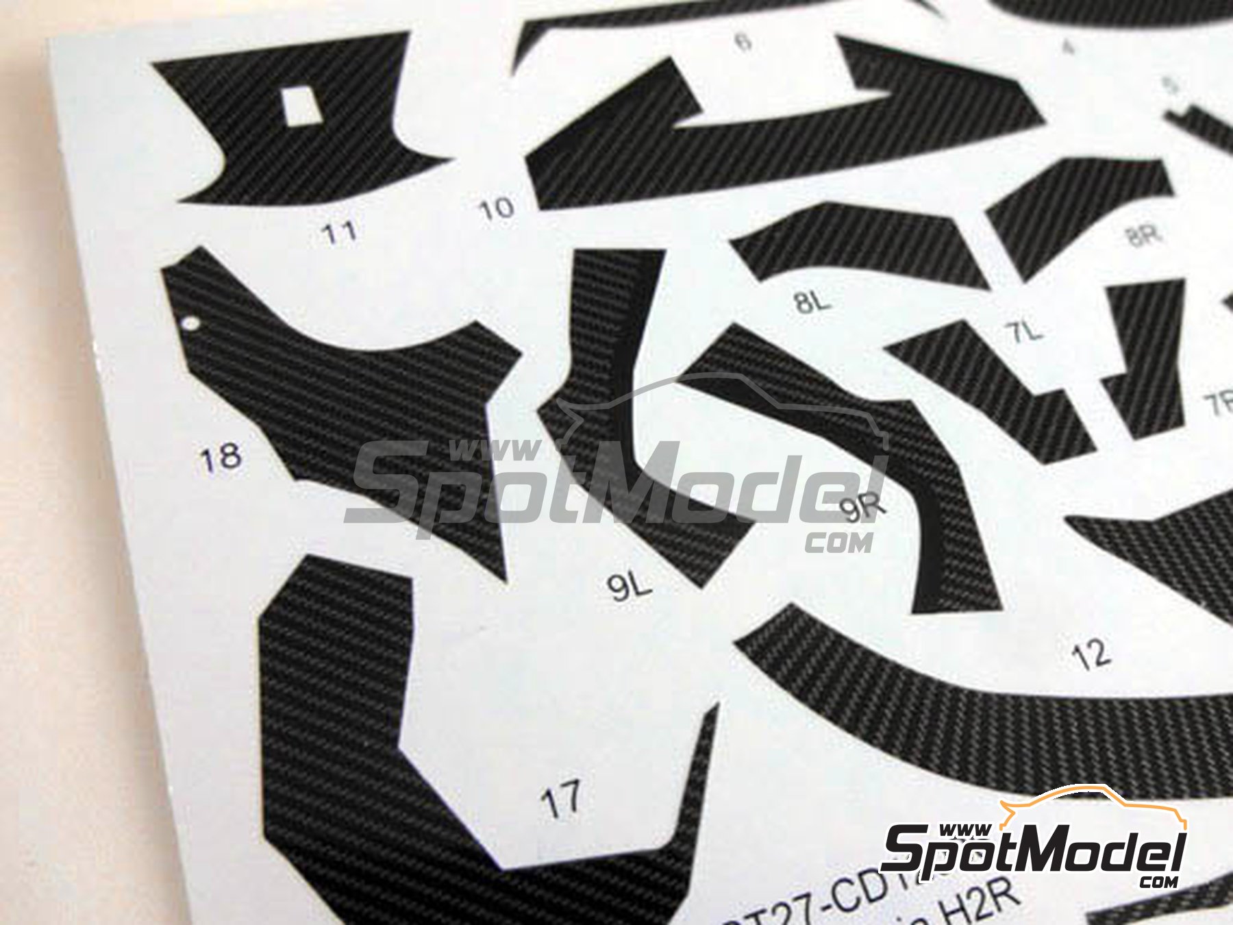 Studio27 CD12006: Carbon fibre pattern decal set 1/12 scale - Kawasaki ...