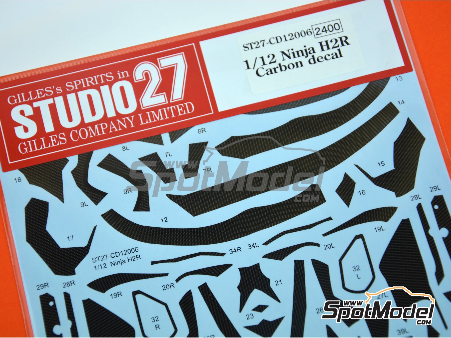 Studio27 CD12006: Carbon fibre pattern decal set 1/12 scale - Kawasaki ...