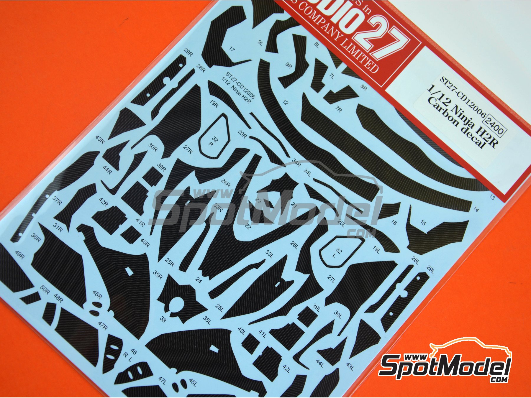 Studio27 CD12006: Carbon fibre pattern decal set 1/12 scale - Kawasaki ...