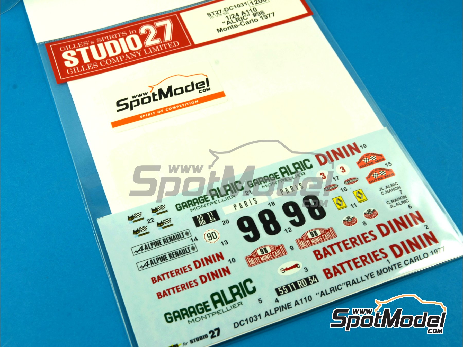 Studio27 DC1031: Marking / livery 1/24 scale - Alpine Renault A110 ...