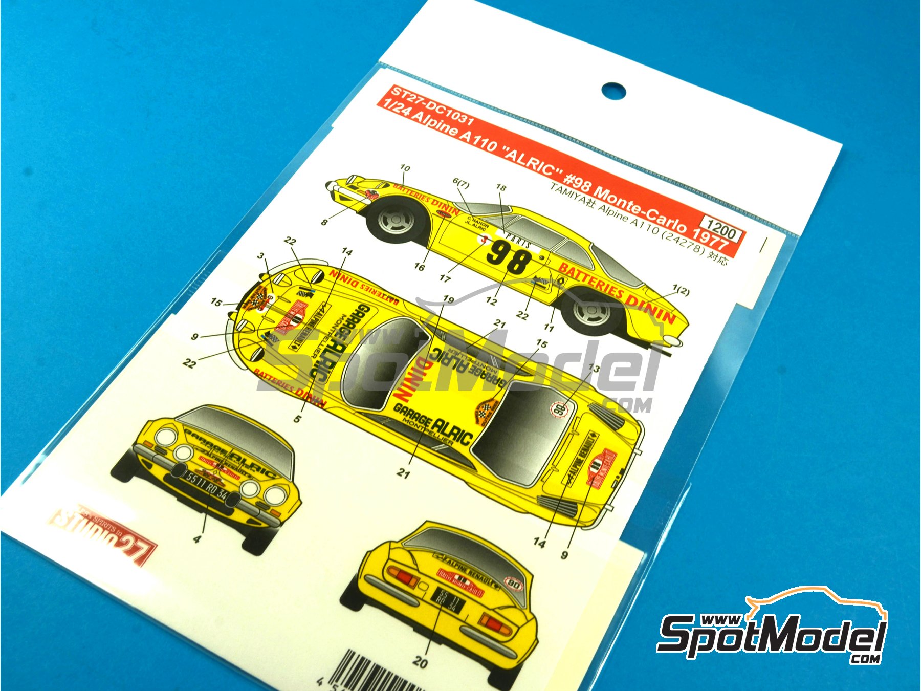 Studio27 DC1031: Marking / livery 1/24 scale - Alpine Renault A110 ...