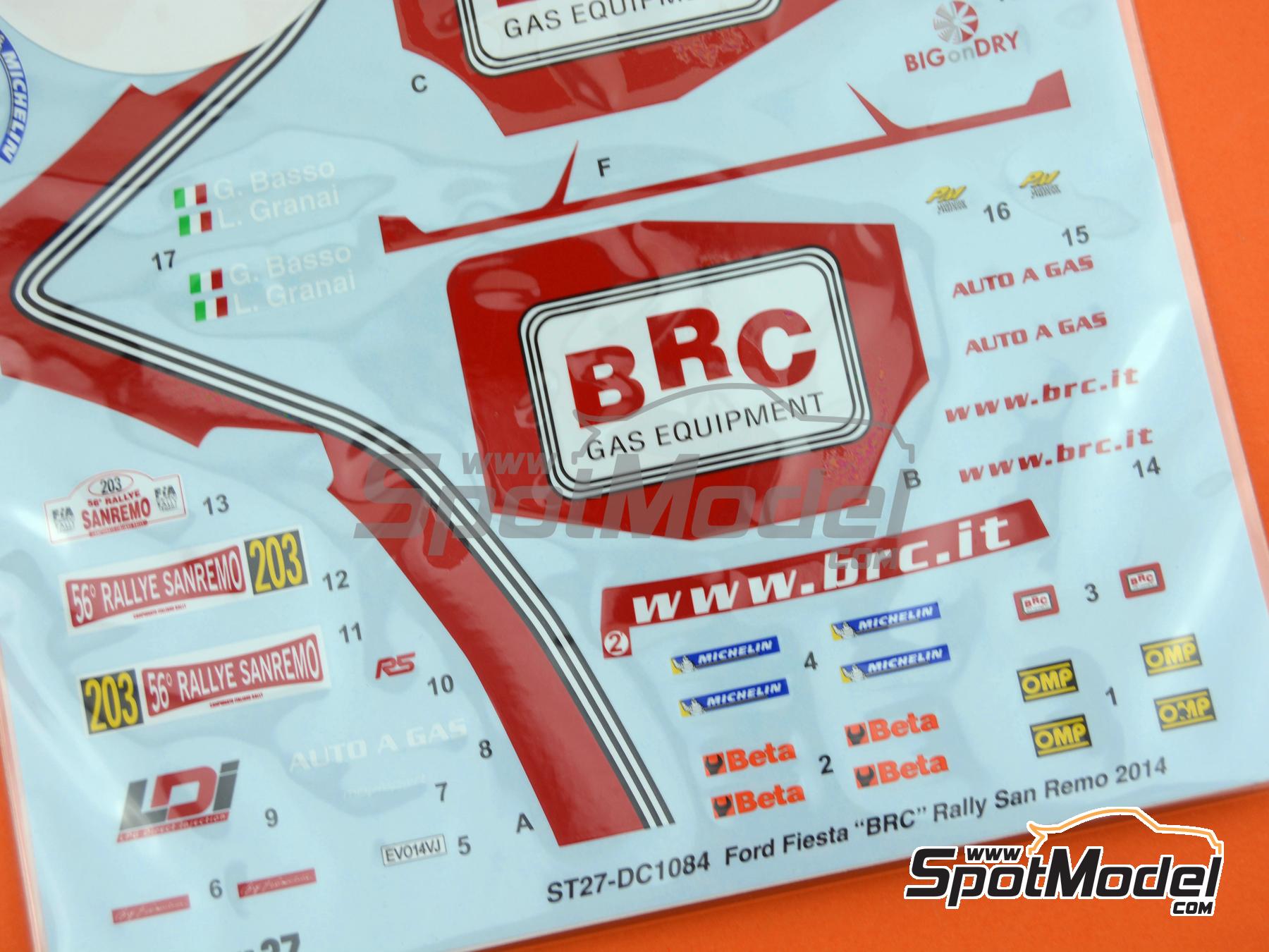 Studio27 DC1084: Marking / livery 1/24 scale - Ford Fiesta R5 LPG ...