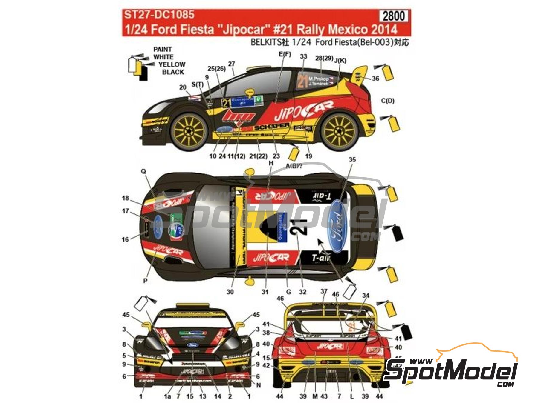 Studio27 DC1085: Marking / livery 1/24 scale - Ford Fiesta RS WRC ...