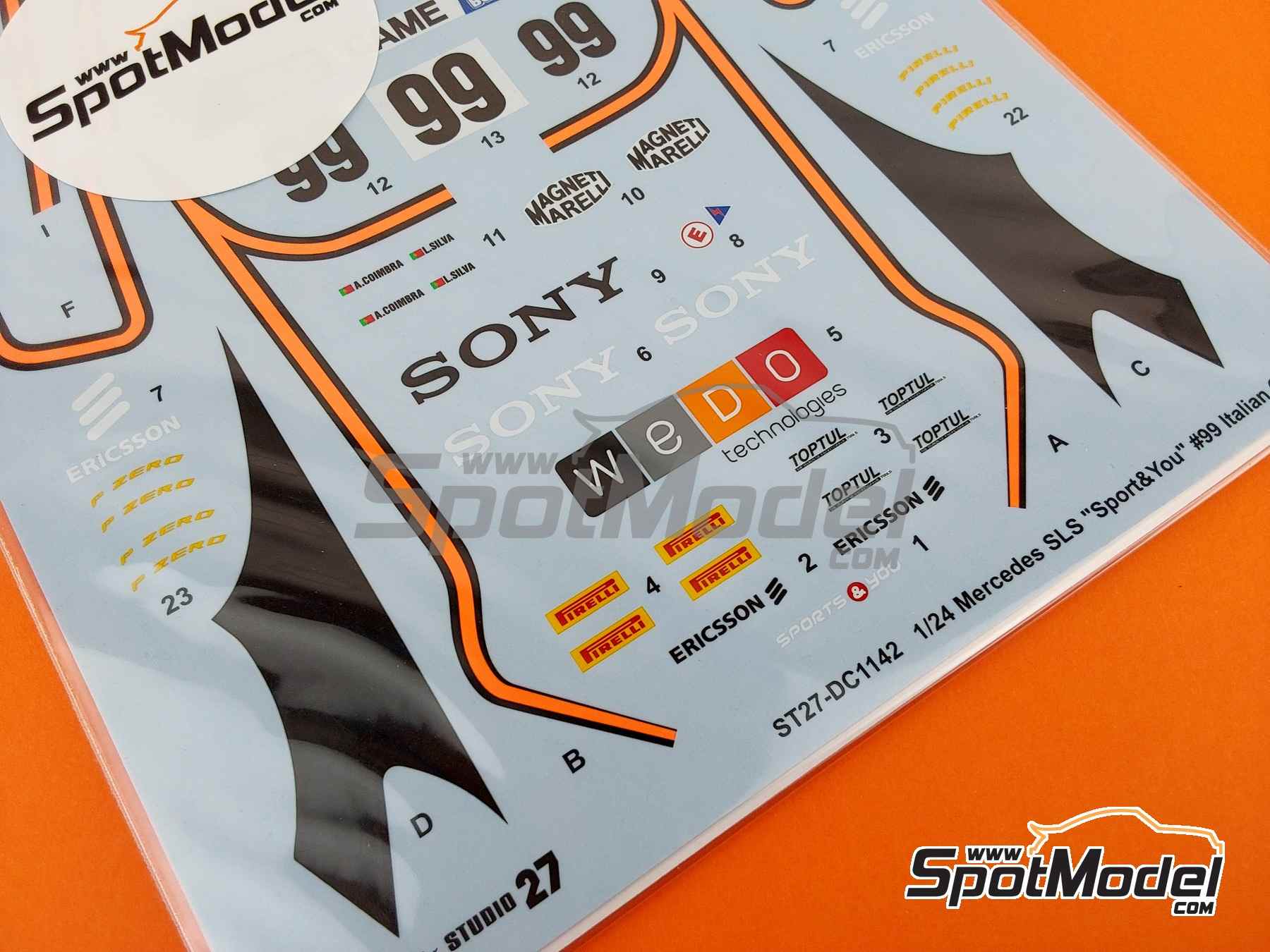 Studio27 DC1142: Marking / livery 1/24 scale - Mercedes SLS GT3 Sport ...