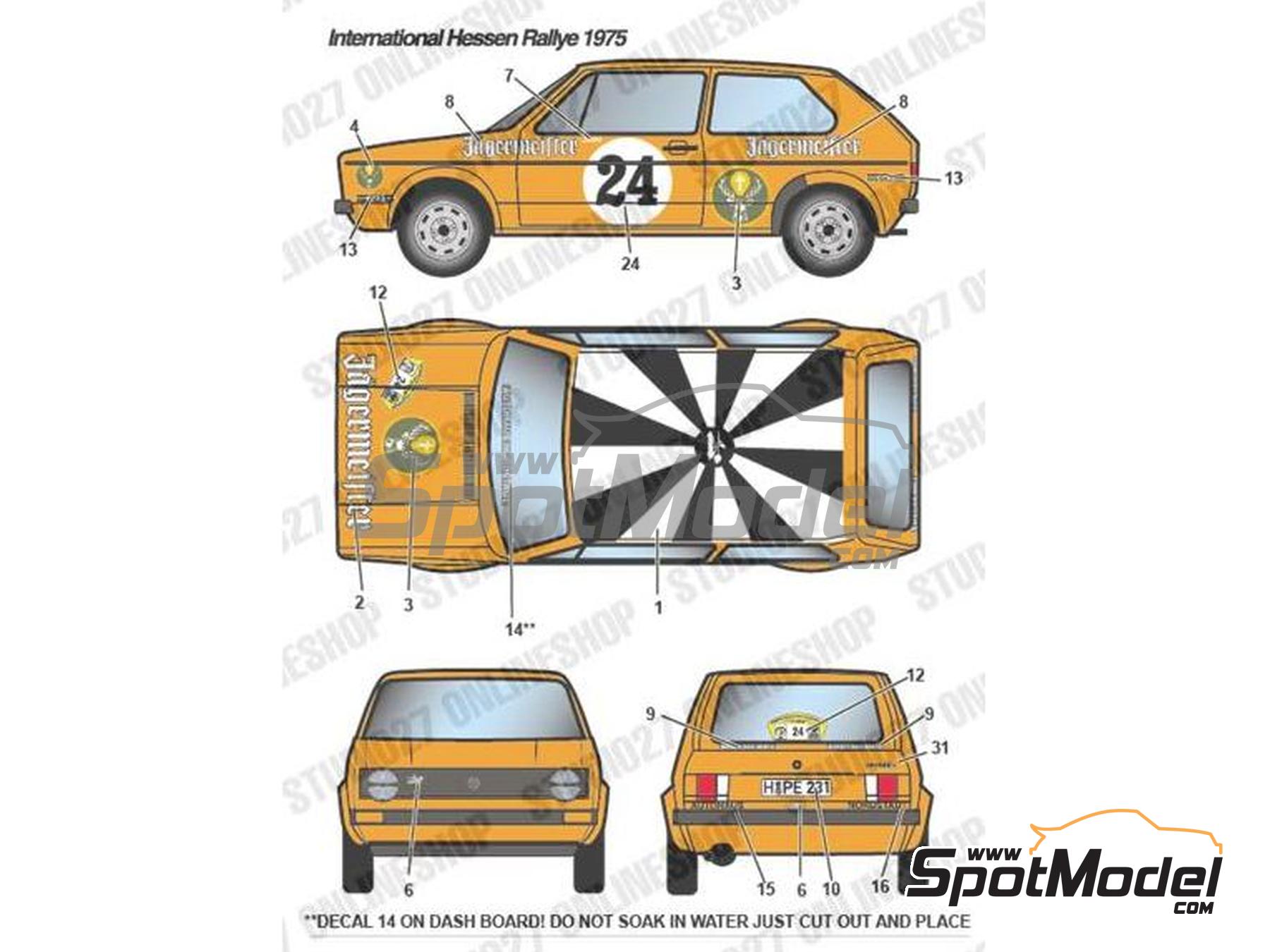 Studio27 DC1153: Marking / livery 1/24 scale - Volkswagen Golf GTI ...