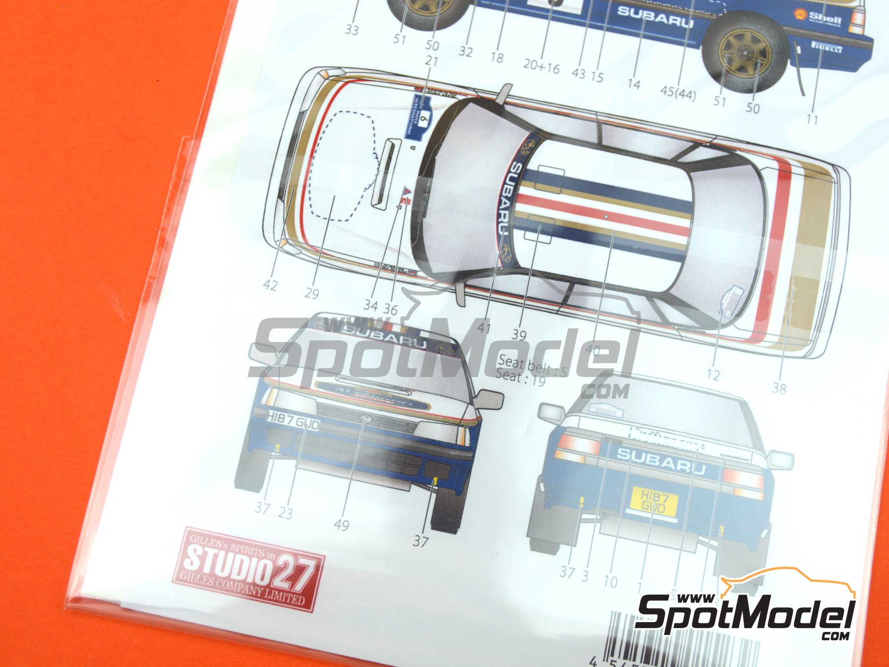 Studio27 DC1190: Marking / livery 1/24 scale - Subaru Legacy RS Group A ...
