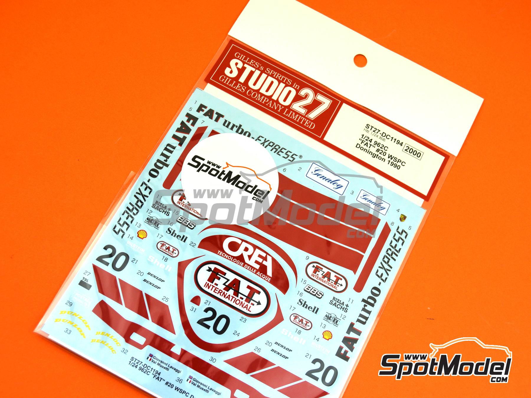 Studio27 DC1194: Marking / livery 1/24 scale - Porsche 962C Davey Team ...